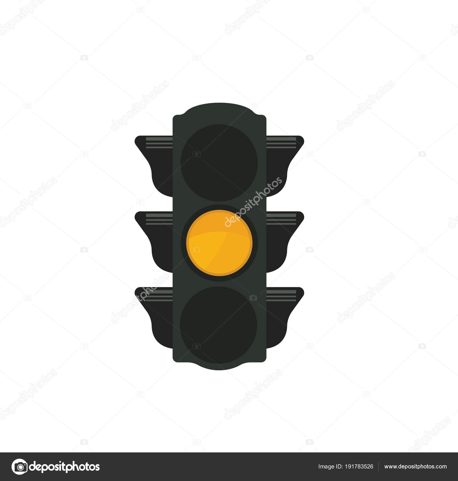 Yellow Traffic Light Icon Traffic Light Generic Outline Color Icon