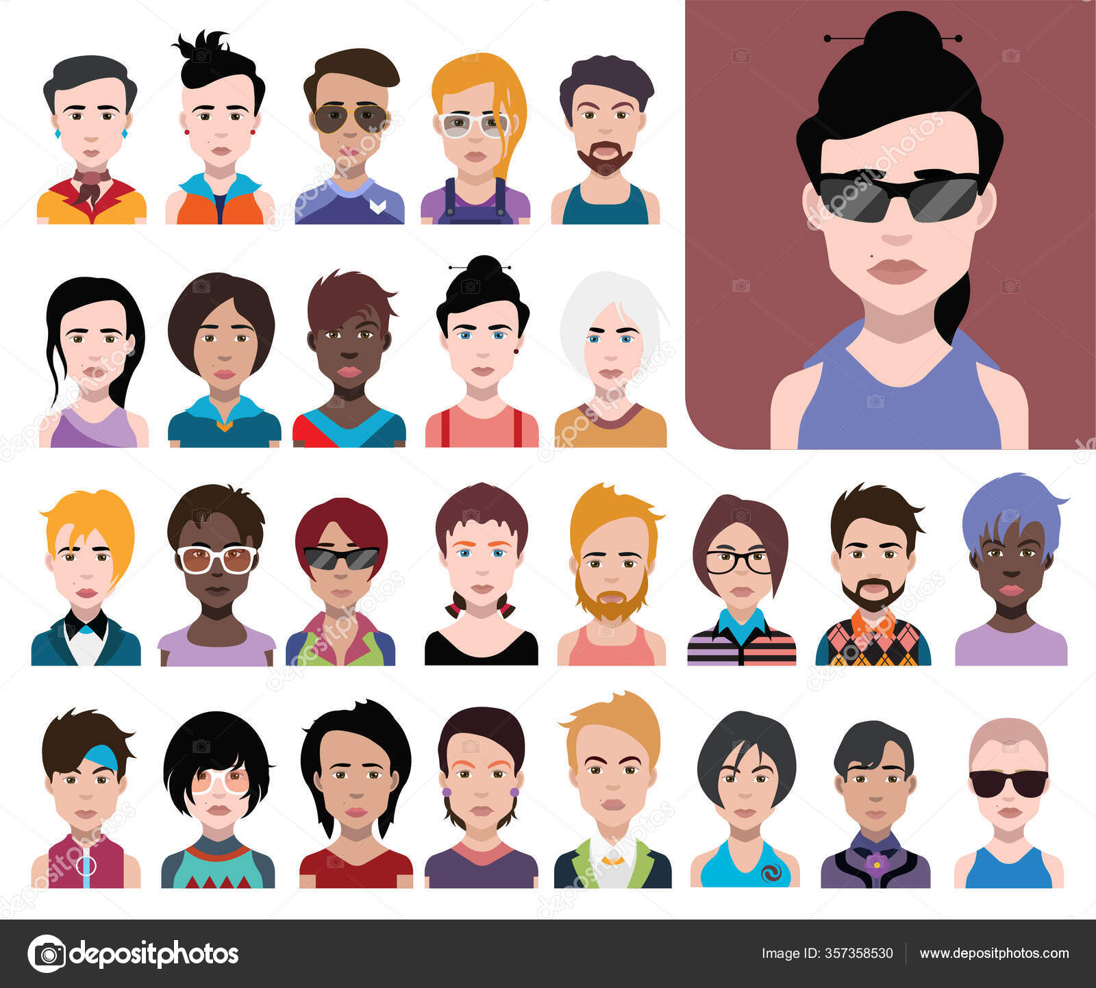 People Avatars Vector Women Men Avatar Stock Illustration by ©Sky ...