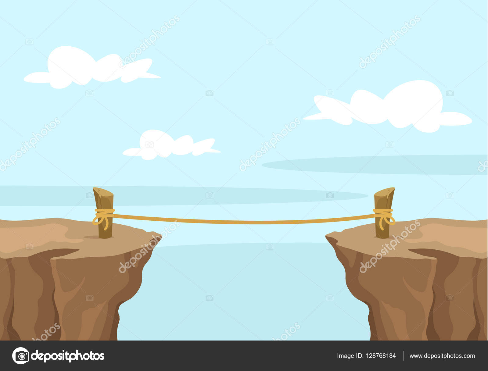 Abyss. Vector flat cartoon banner illustration Stock Vector Image by ...