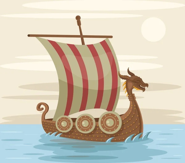 Old ship. Vector flat cartoon illustration Stock Vector by ...