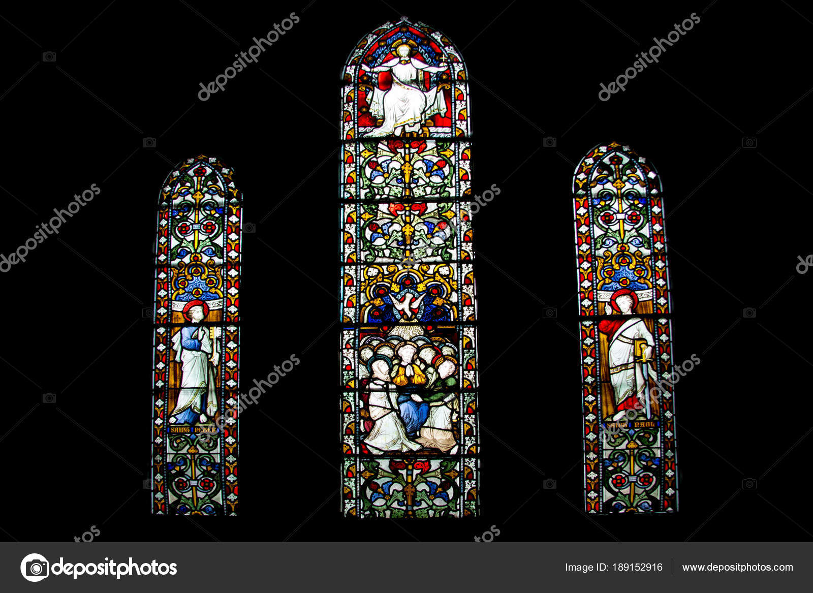 Stained Glass Holy Trinity Christ Church Stock Photo by ©BygimmyBygimmy ...