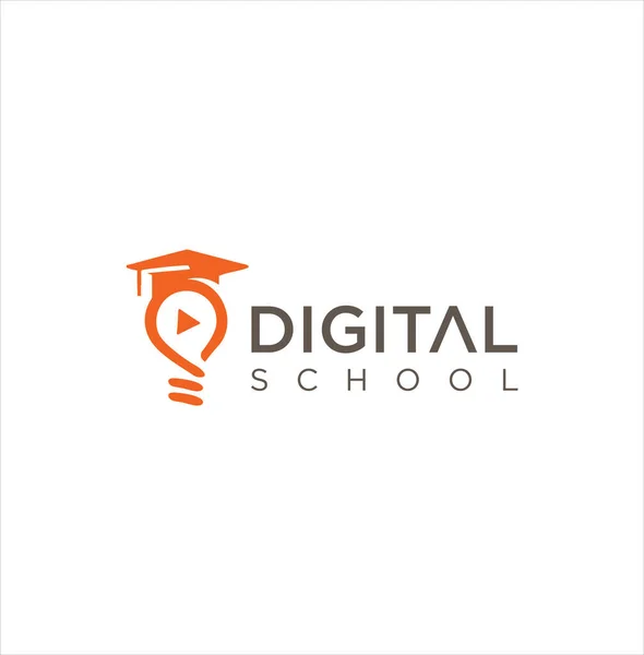 Digital School Logo Design Stock Vectors. Logotipo educativo. Media ...