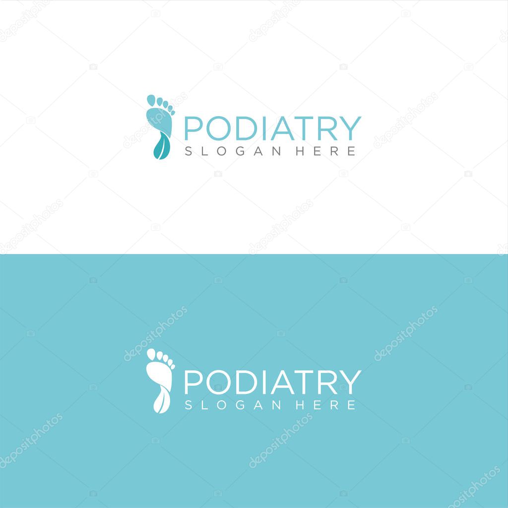 Logotipo de podología Aislado sobre fondo blanco. Diseño del icono del ...