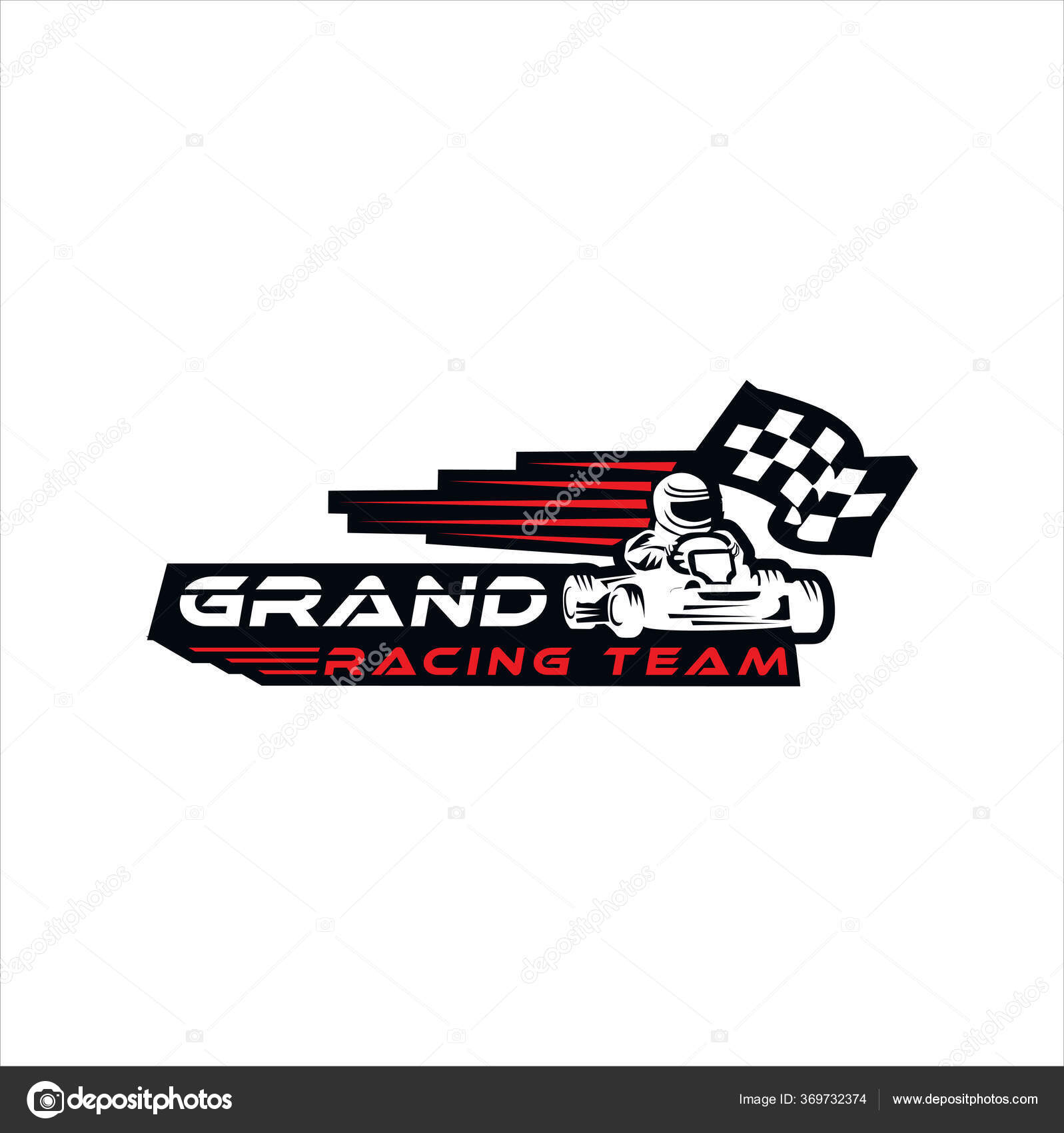 Karting Race Symbol Logo Emblem Template Vector Image Kart Logo Stock ...
