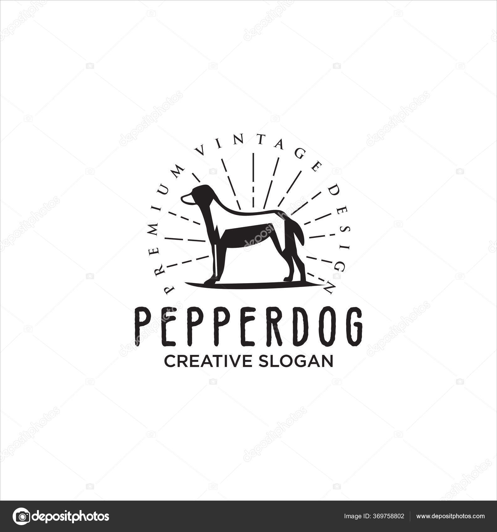 Vintage Dog Logo Vintage Dog Silhouette Stock Illustrations – 12,399