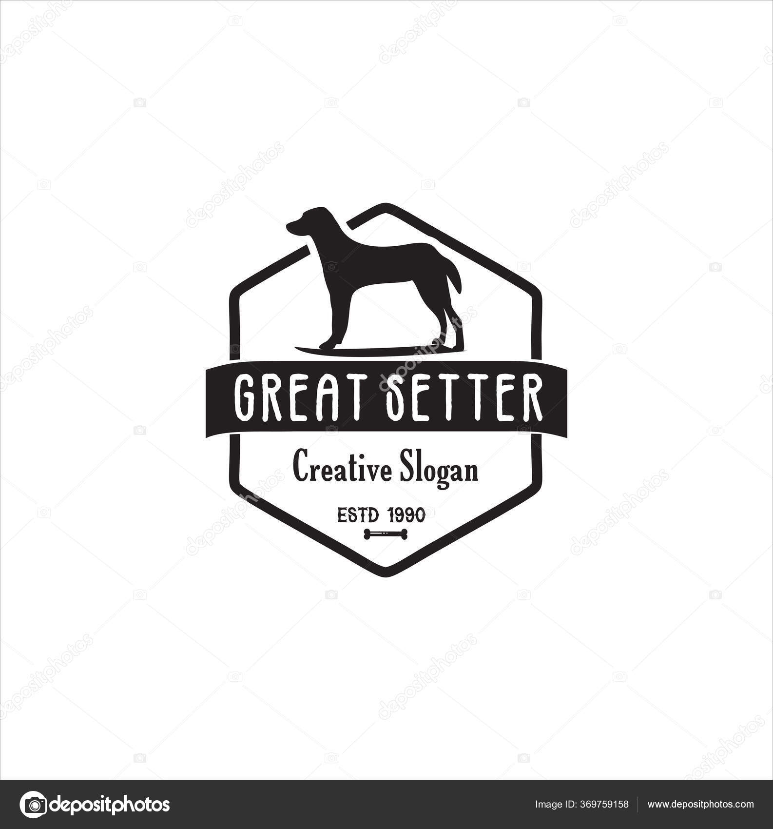 Dog Vintage Logo Dog Logo Hipster Retro Animal Logo Illustration Stock ...