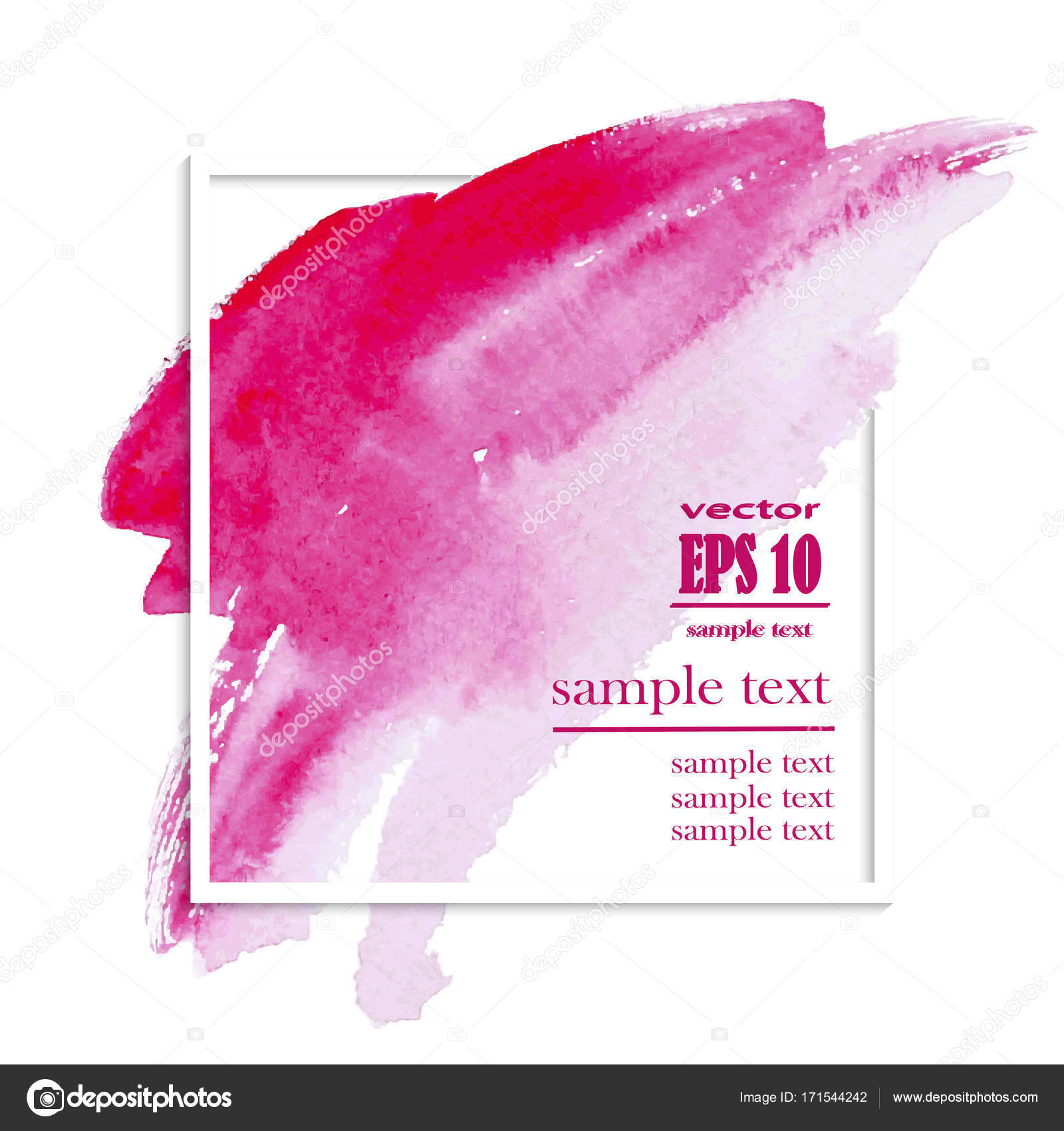 Vector illustration Pink watercolor Stock Illustration by ©nemetse ...