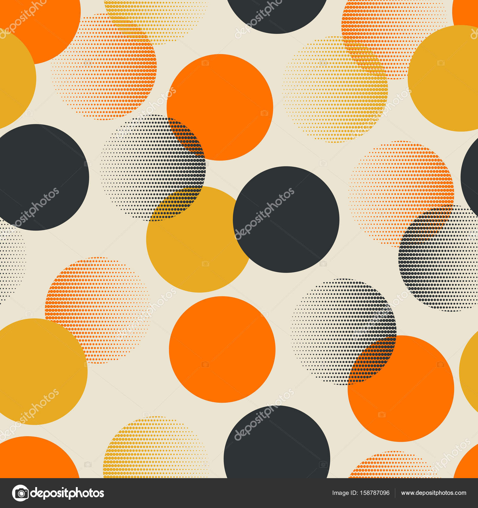 Seamless retro pattern with dots Stock Vector Image by ©orangeberry ...