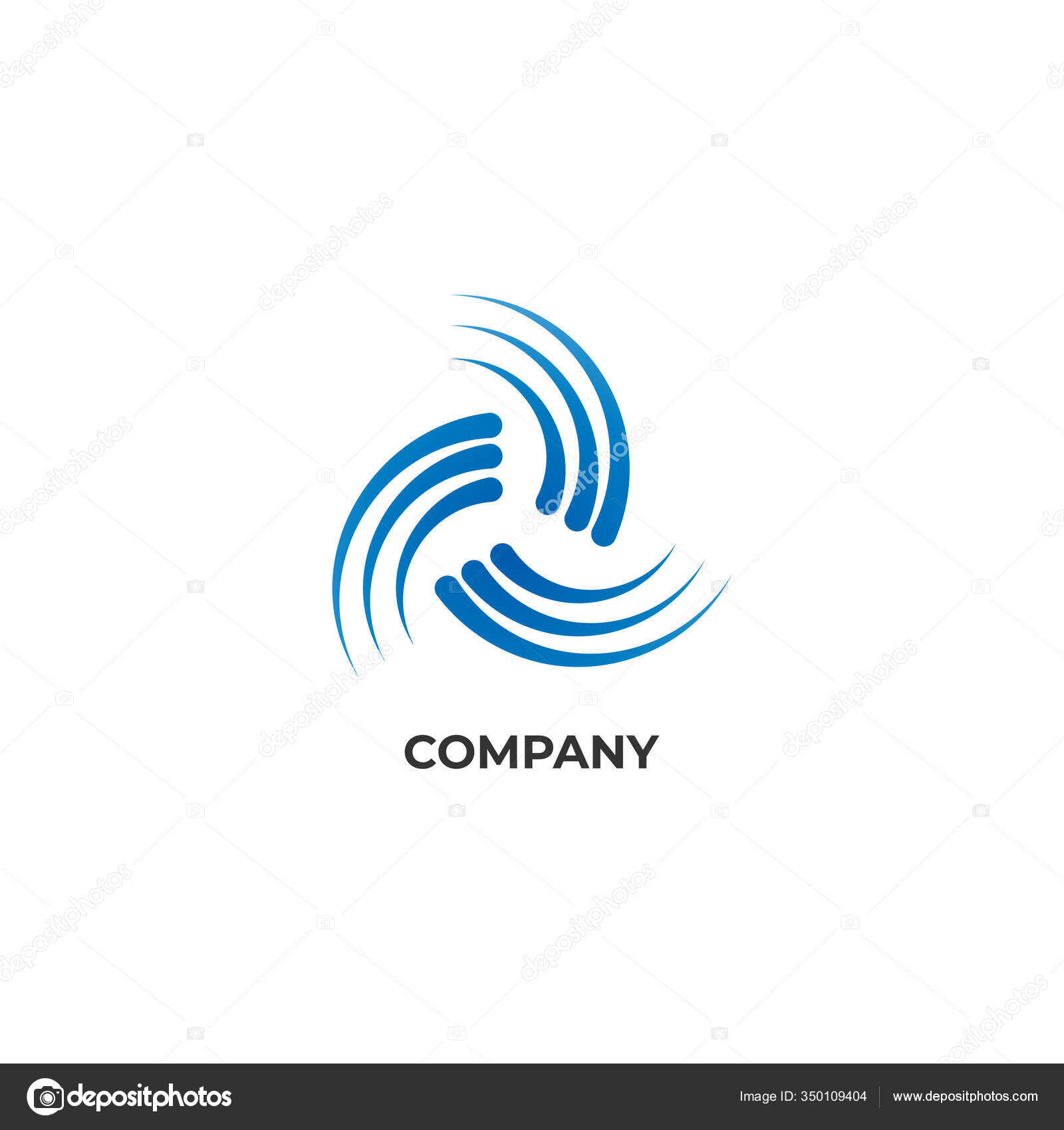Blue Vortex Logo Design Template Hurricane Icon Tornado Logo Concept ...
