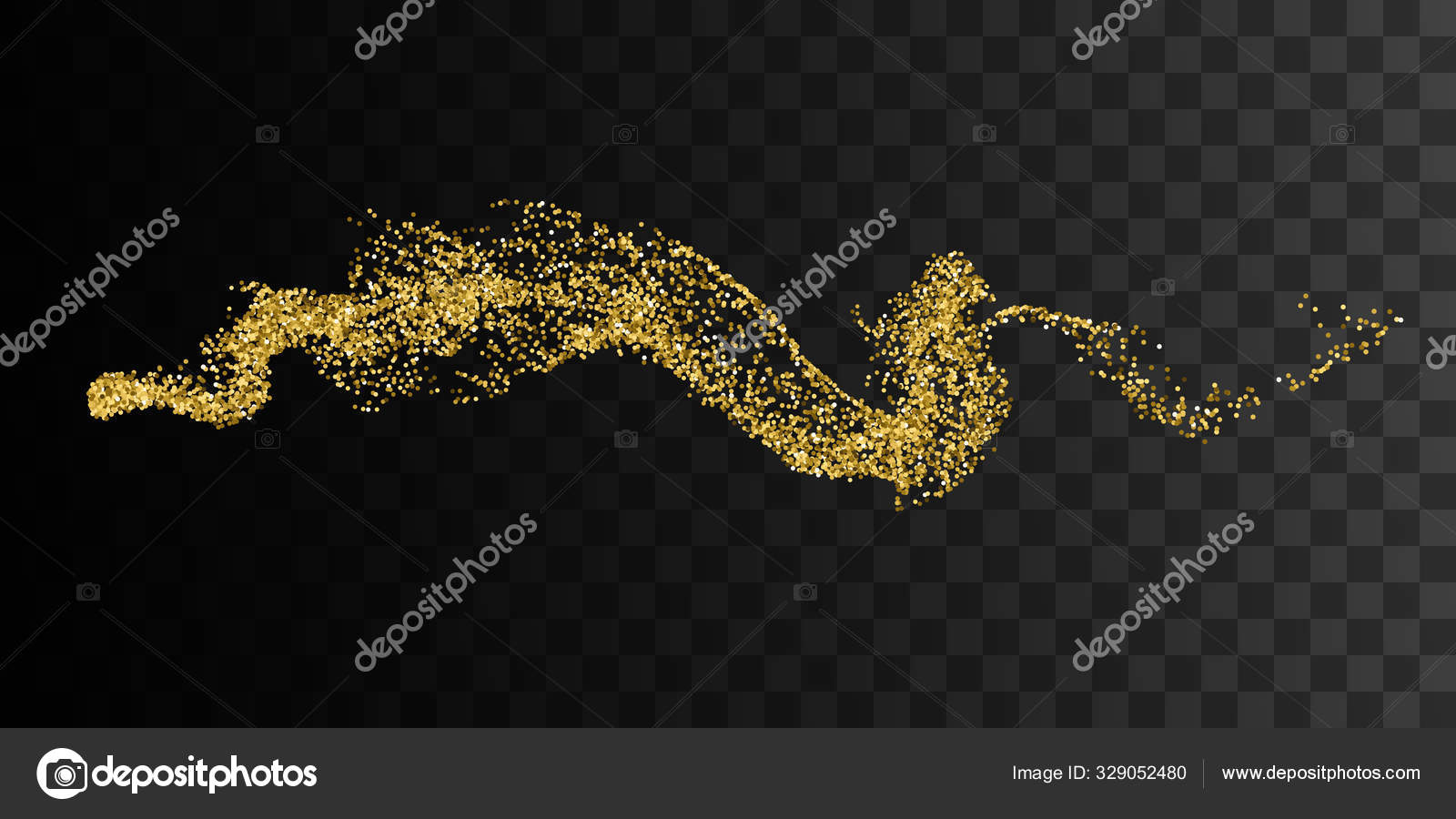 Golden smoke imitation. Stock Vector Image by ©maximmmmum #329052480