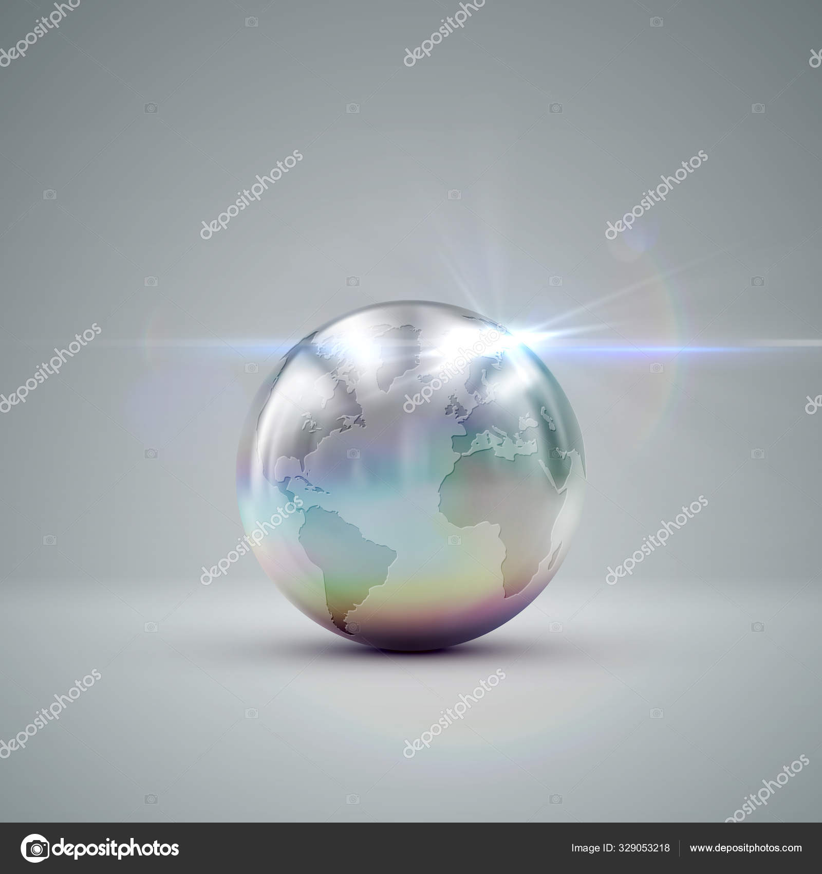 Metallic Earth globe. Stock Vector Image by ©maximmmmum #329053218