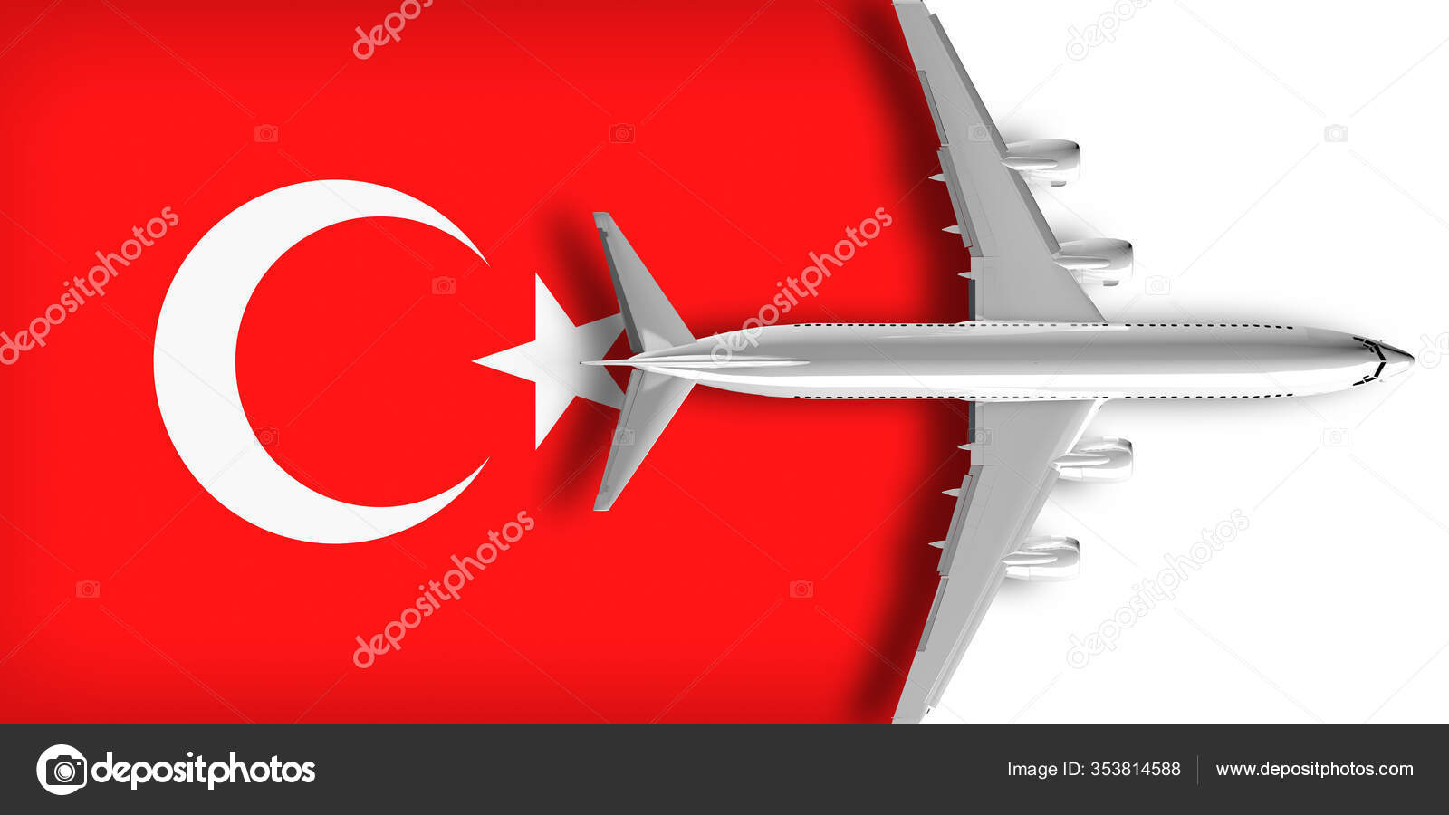 Flag Turkey Airplane Flying — Stock Photo © Deposit4434.gmail.com ...