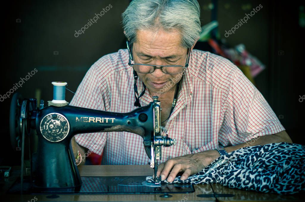 Person Sewing Machine