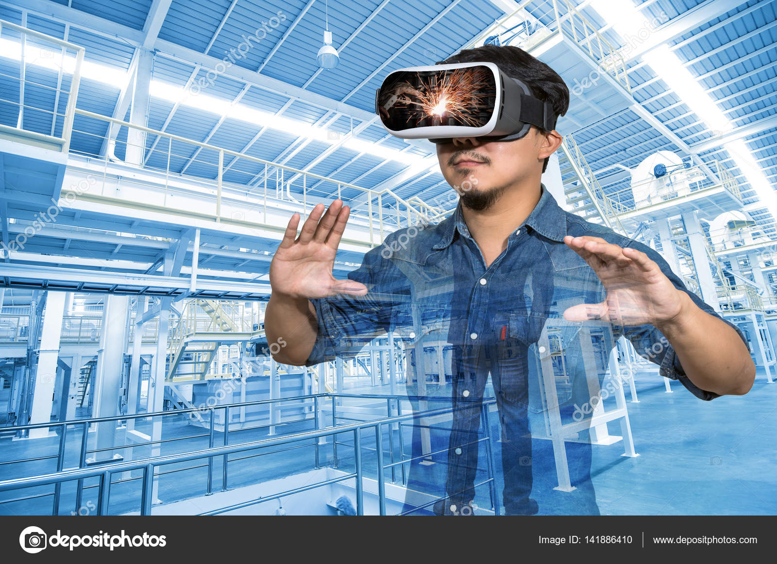 Sian hombre vistiendo realidad virtual: fotografía de stock © Tzido ... Sian hombre vistiendo realidad virtual: fotografía de stock © Tzido ...