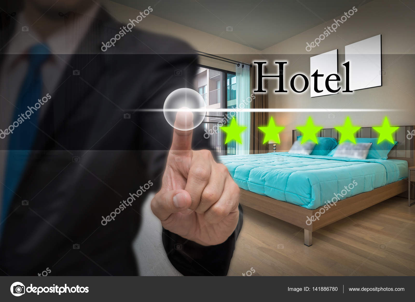 Businessman pointing five star button Stock Photo by ©Tzido 141886780 Businessman pointing five star button Stock Photo by ©Tzido 141886780