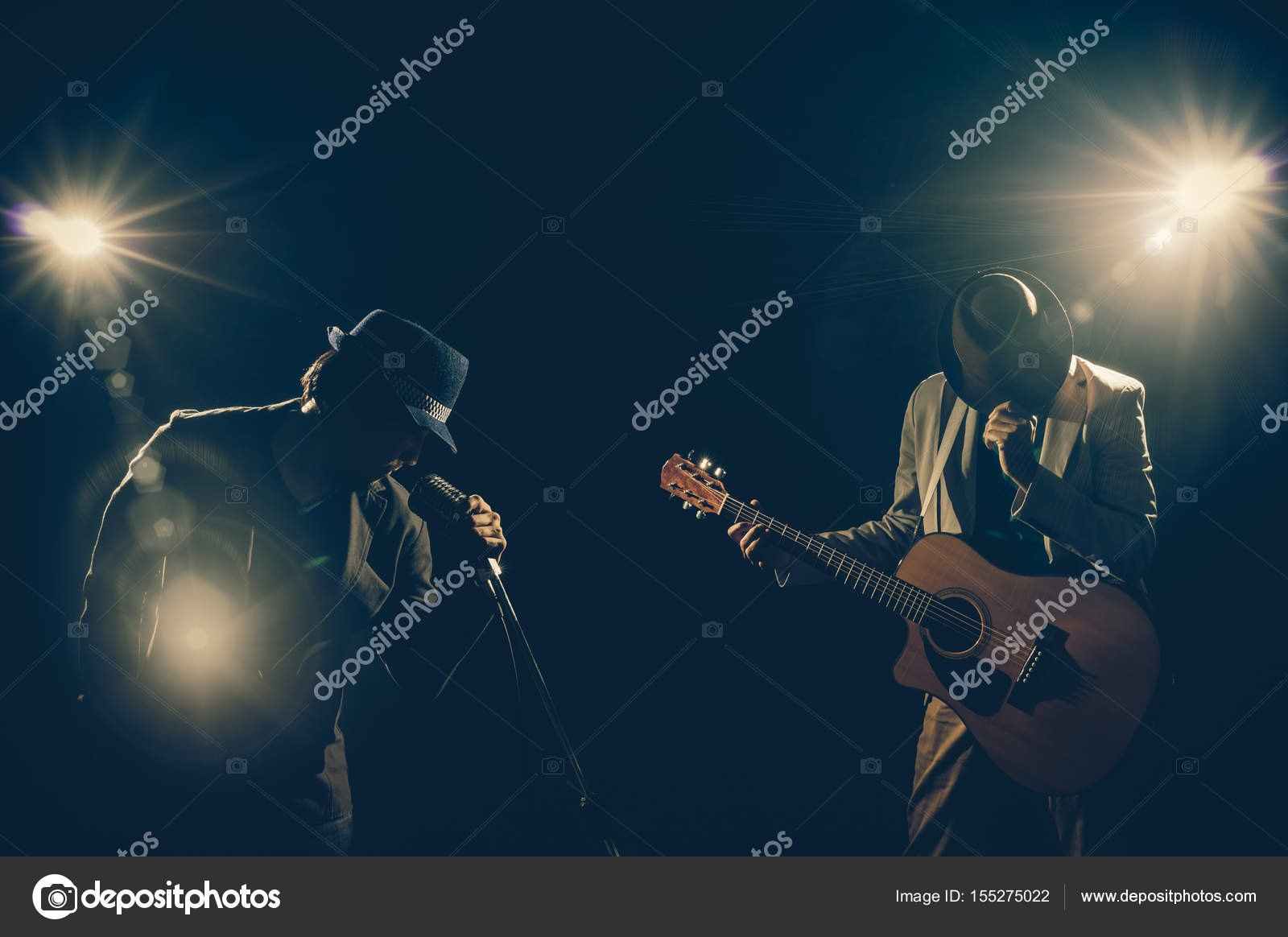 Musician Duo band playing Stock Photo by ©Tzido 155275022