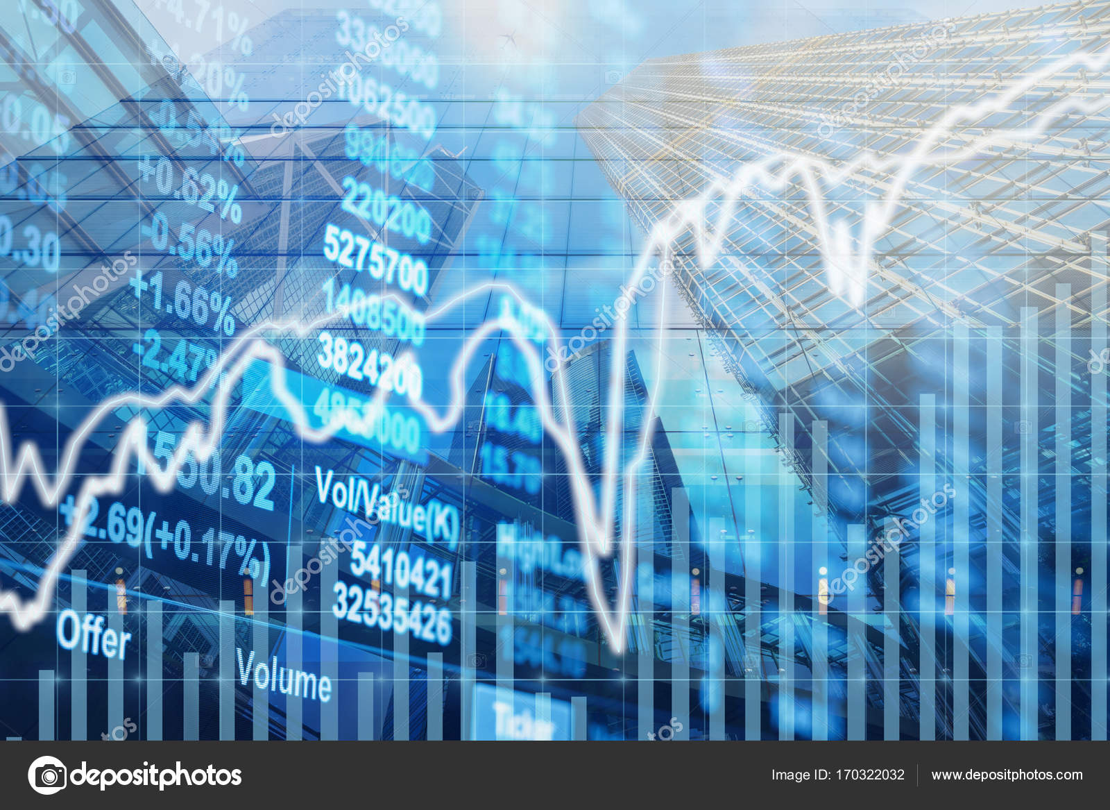 Stock market chart with information Stock Photo by ©Tzido 170322032