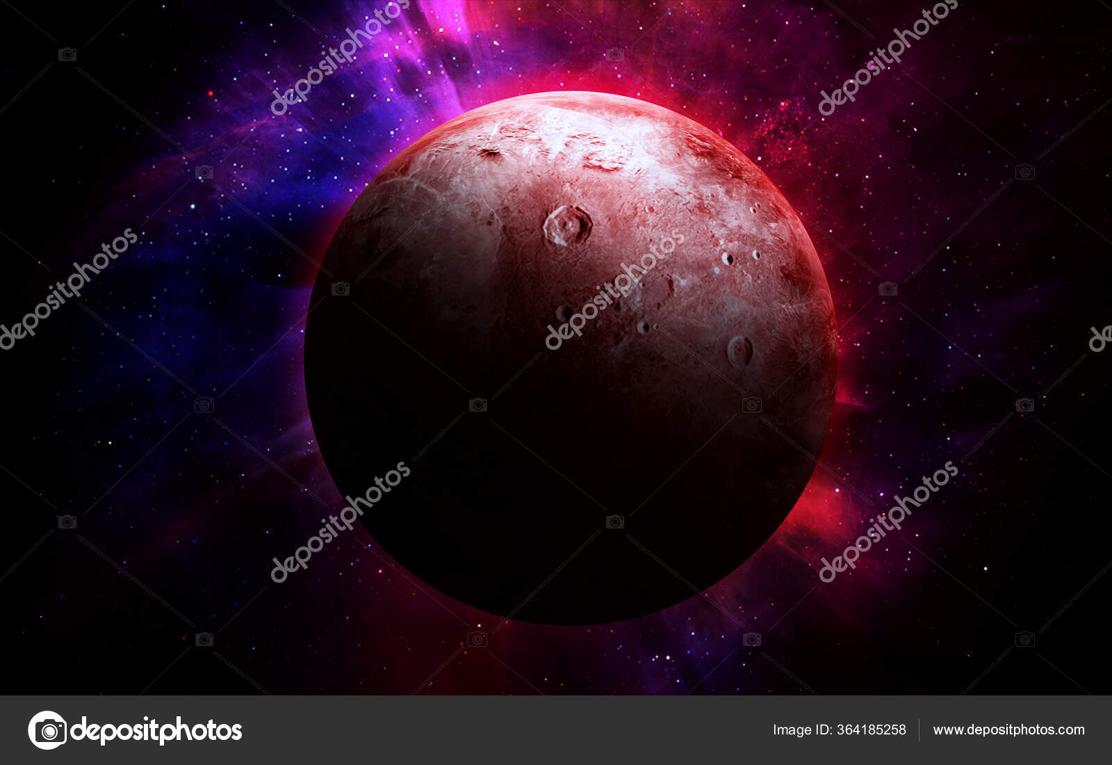 Red And Blue Stars In Space