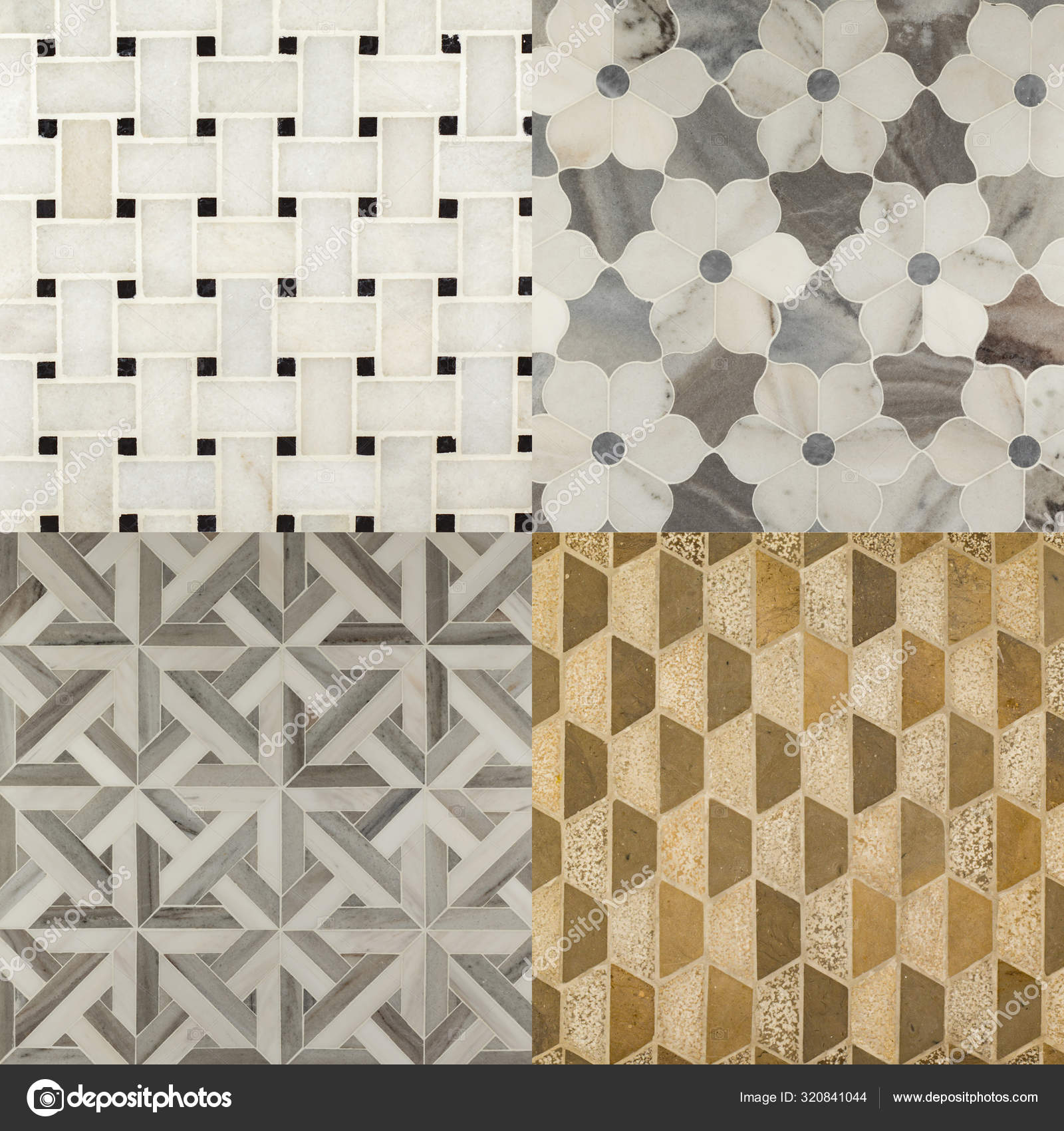 Set Patterns Made Natural Stone Surface Granite Marble Close — Stock ...