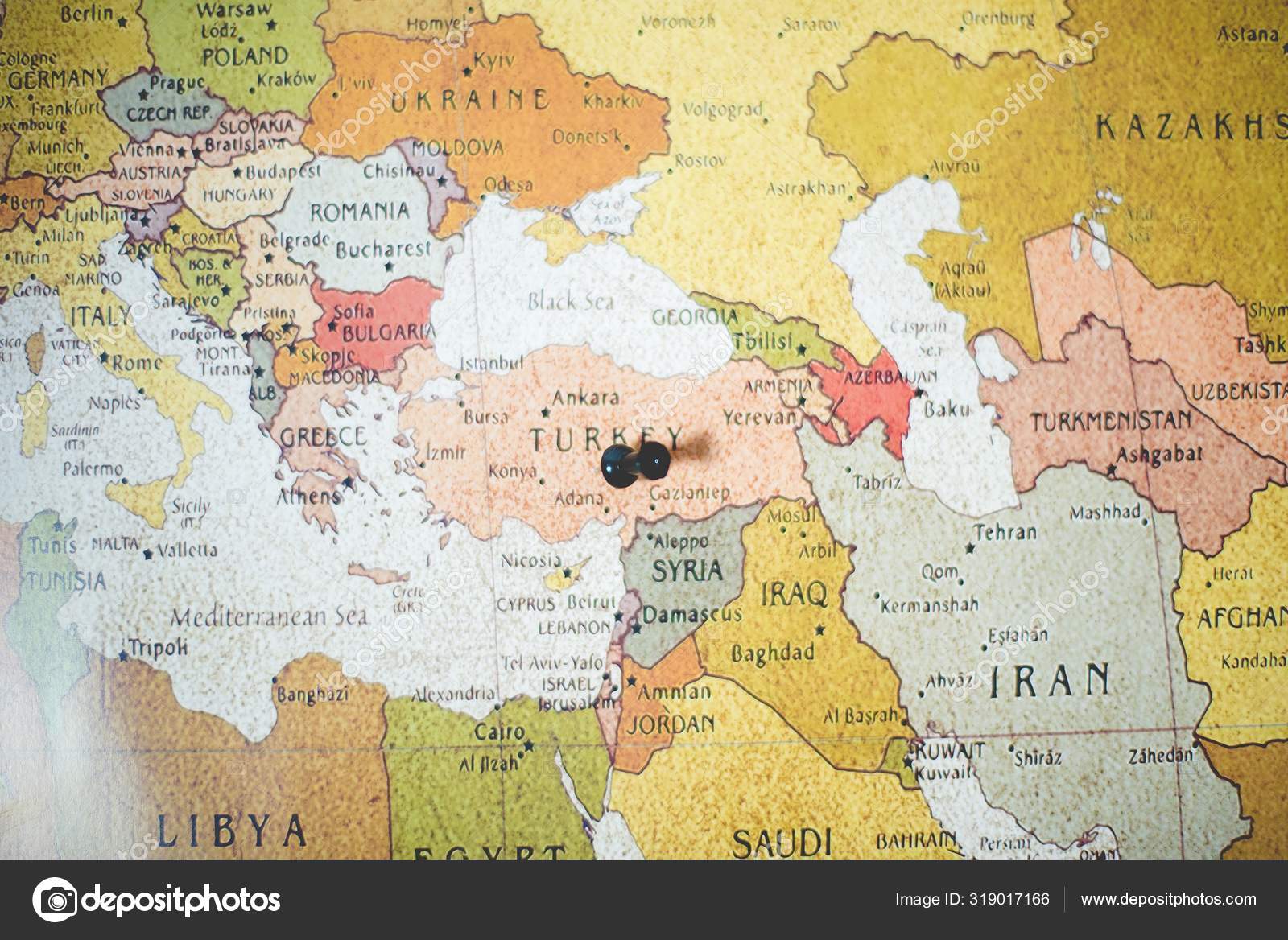 Turkey Country World Map