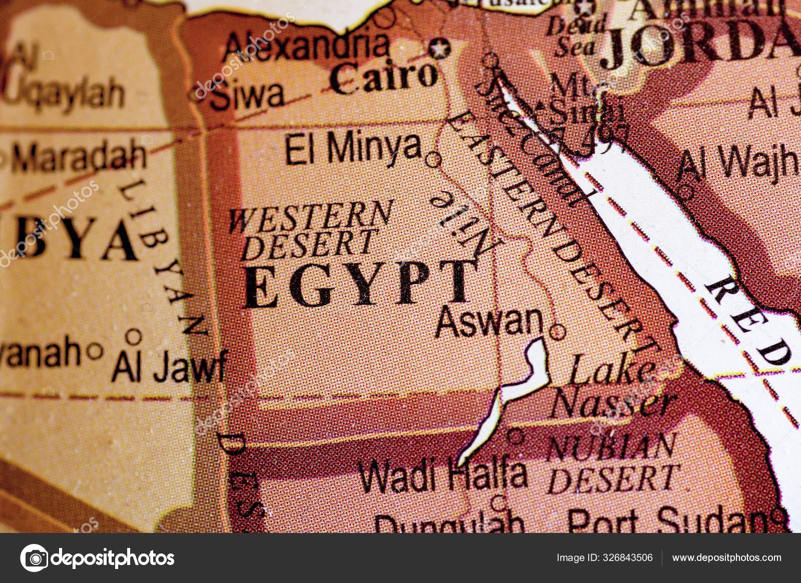 Closeup Shot Egypt Country Map – Stock Editorial Photo © Wirestock ...