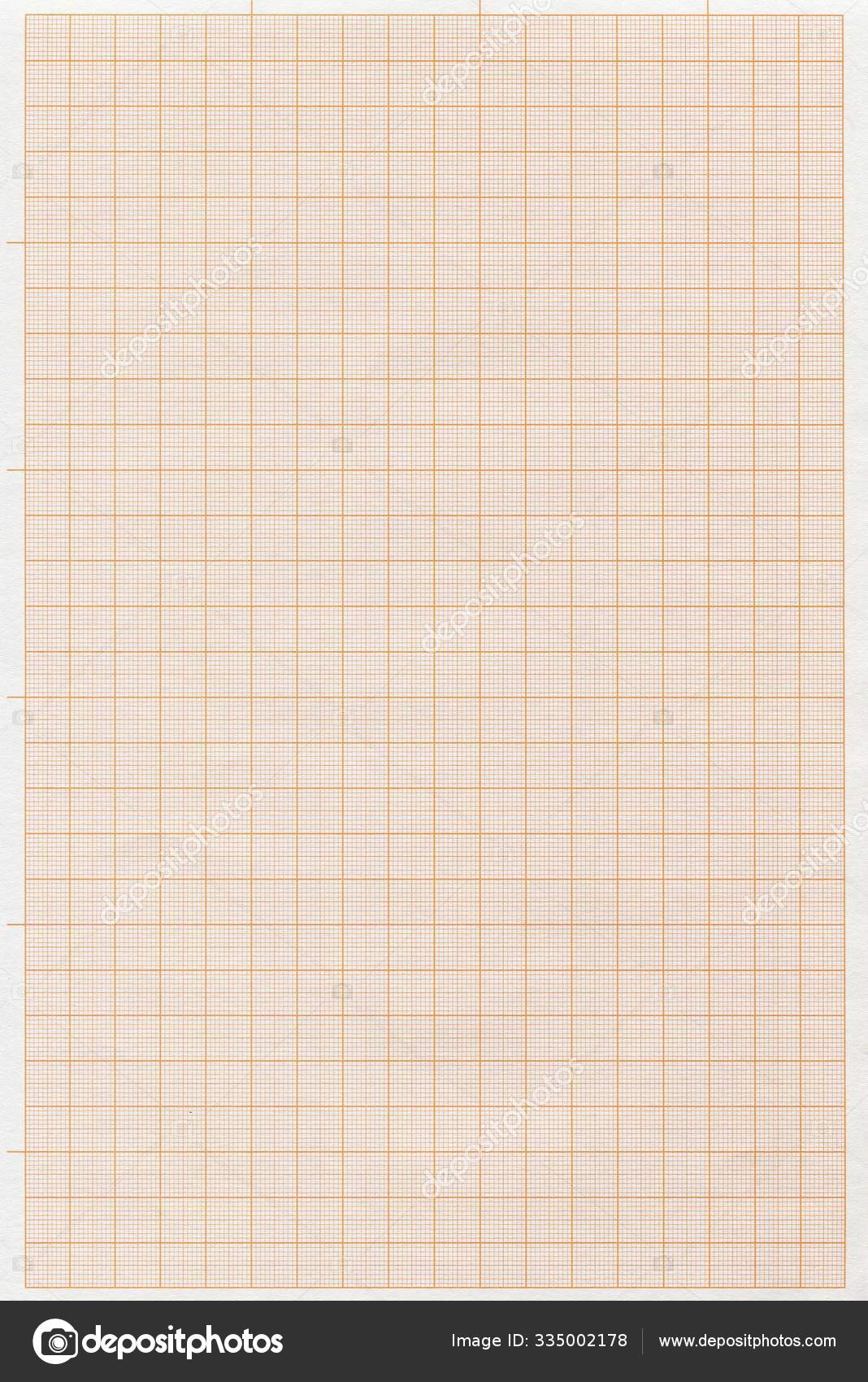 Vertical Illustration Orange Graph Paper White Background Stock Photo ...