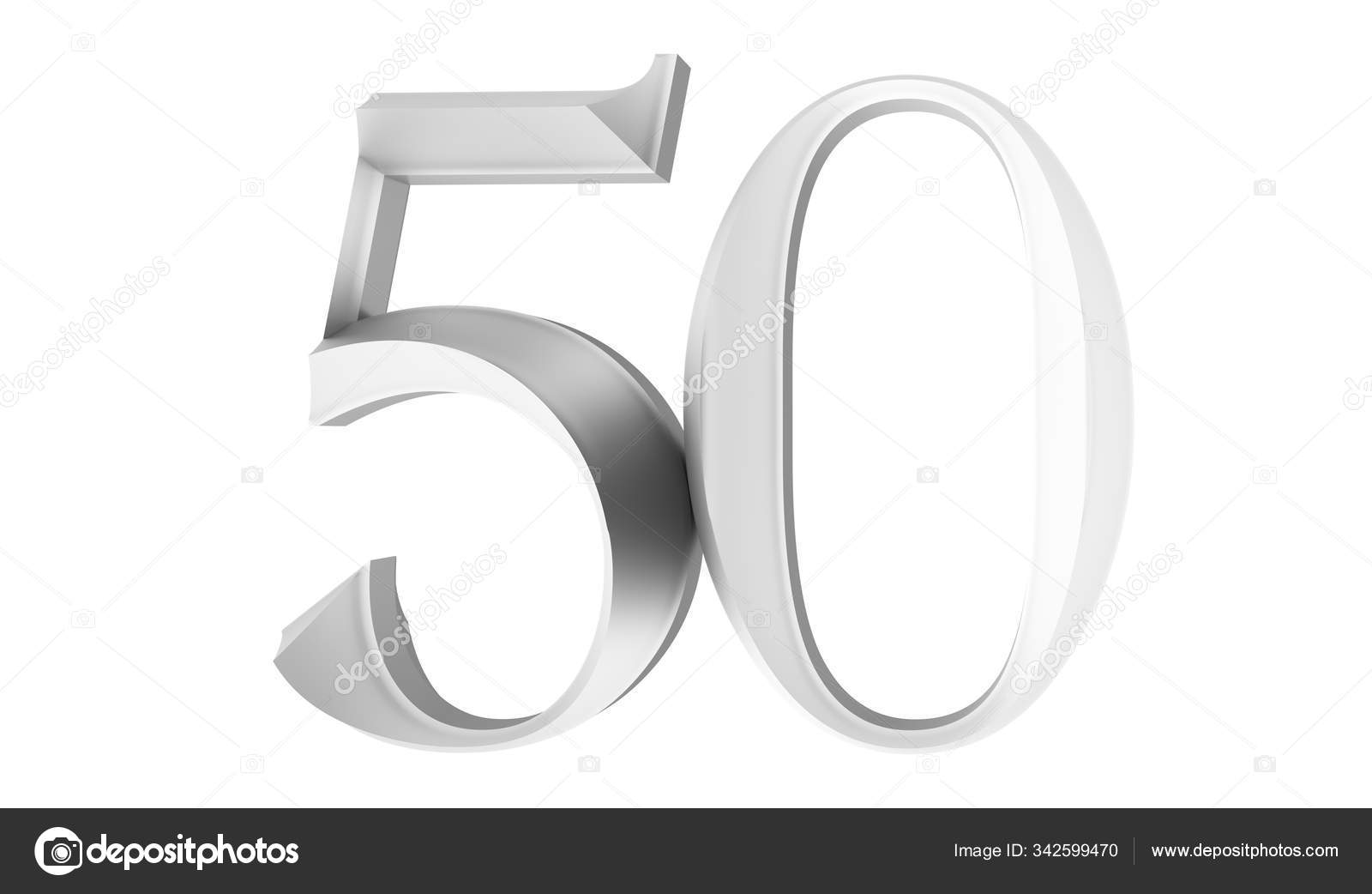 Digital number fifty on a white background — Stock Photo © Wirestock ...