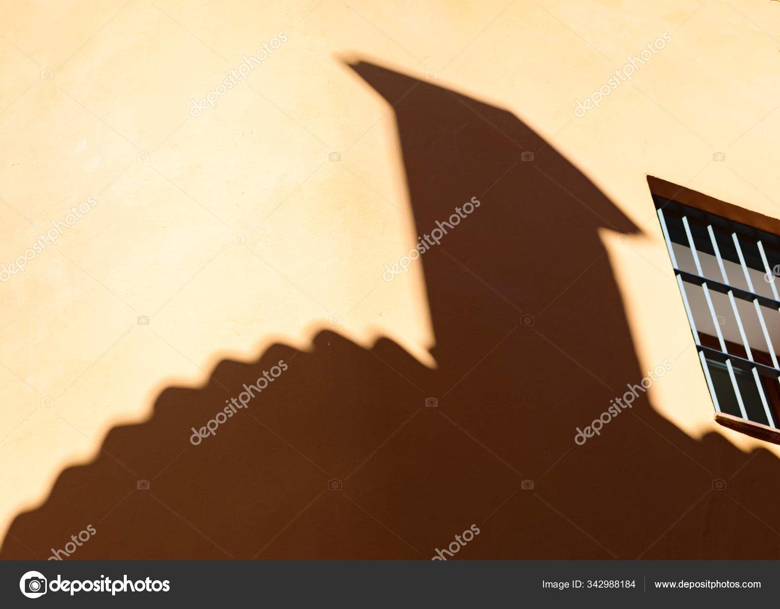 Building shadow on the wall under the sunlight - a cool picture for ...