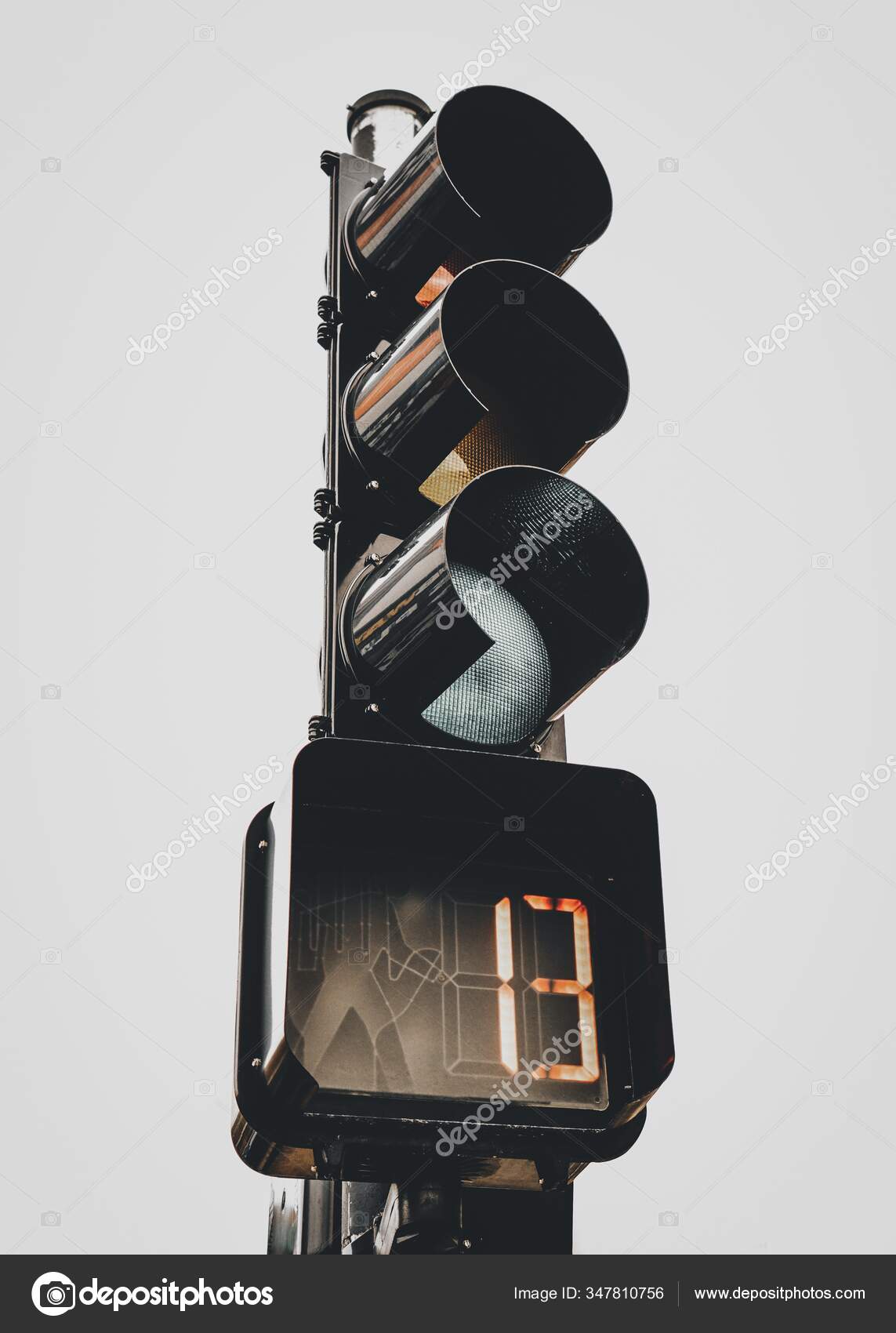 Vertical Shot Traffic Light Number Stopwatch — Stock Photo © Wirestock ...