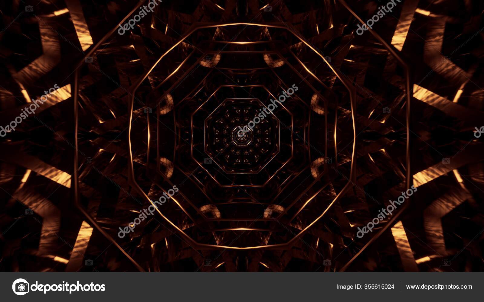 Cosmic Background Golden Laser Lights Perfect Digital Wallpaper — Stock ...