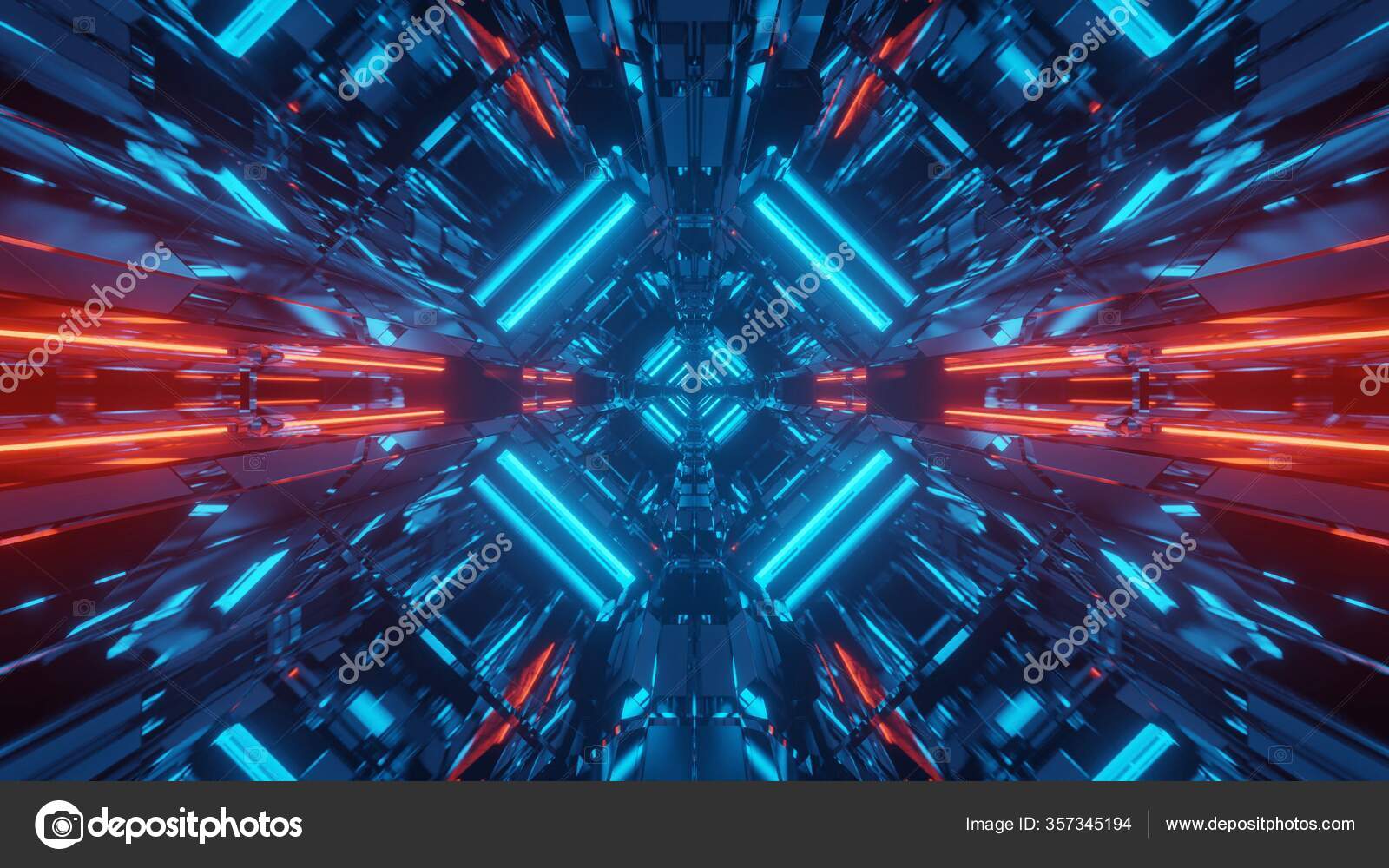 Red Futuristic Background