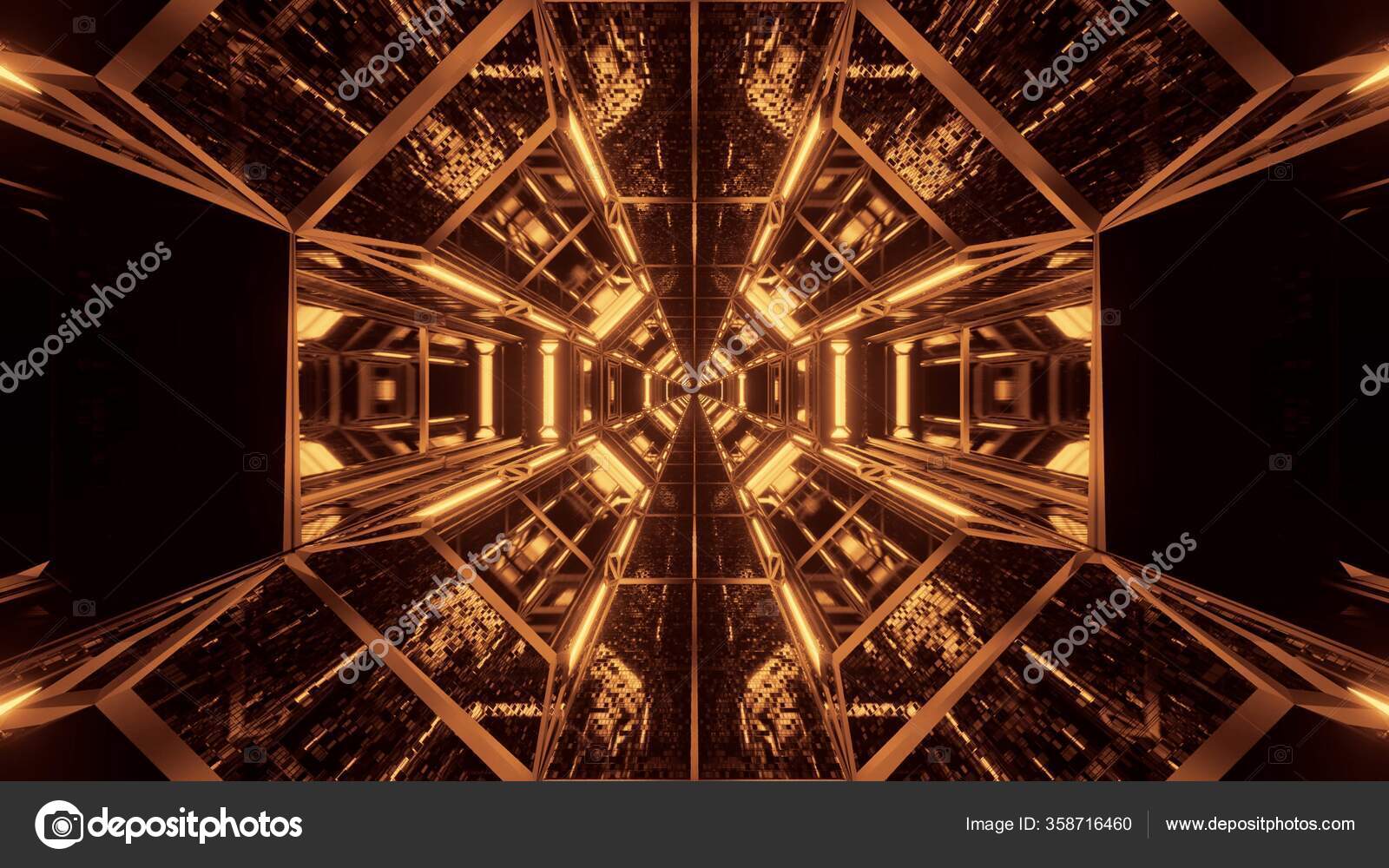 Cosmic Background Black Golden Laser Lights Perfect Digital Wallpaper ...