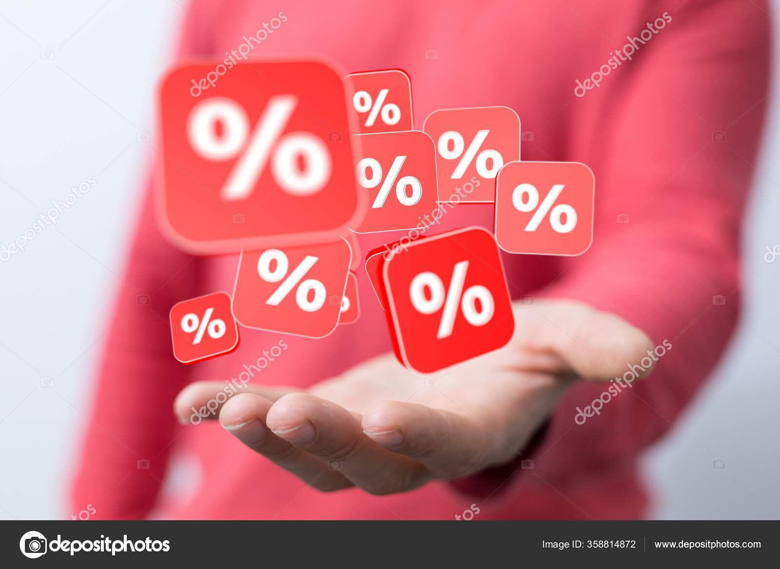Using White Red Sales Flying Icons Rendering — Stock Photo © Wirestock ...
