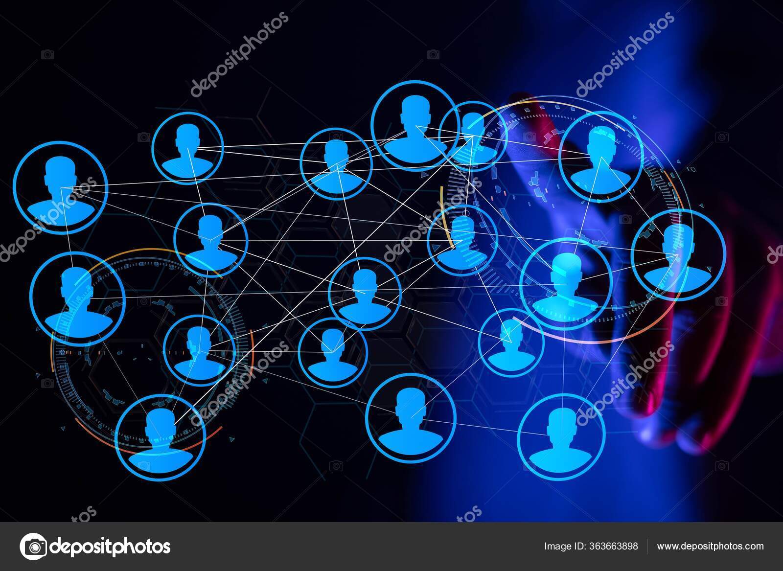 Social Network Background Mixed Media — Stock Photo © Wirestock #363663898