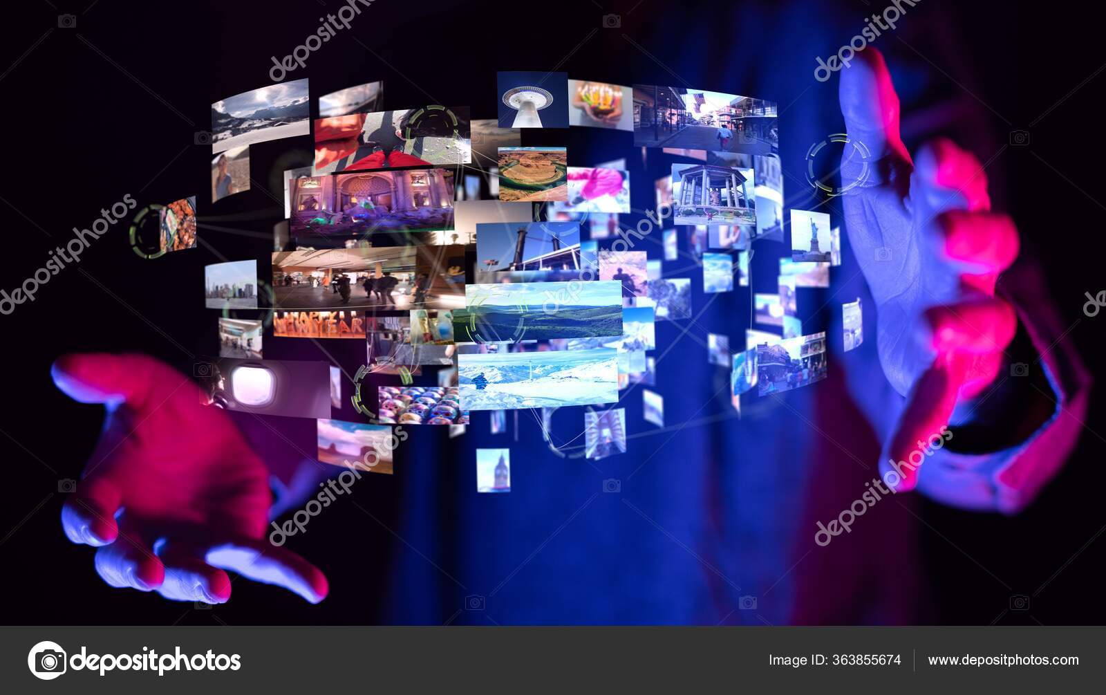 Internet Broadband Multimedia Streaming Entertainment Stock Photo by ...