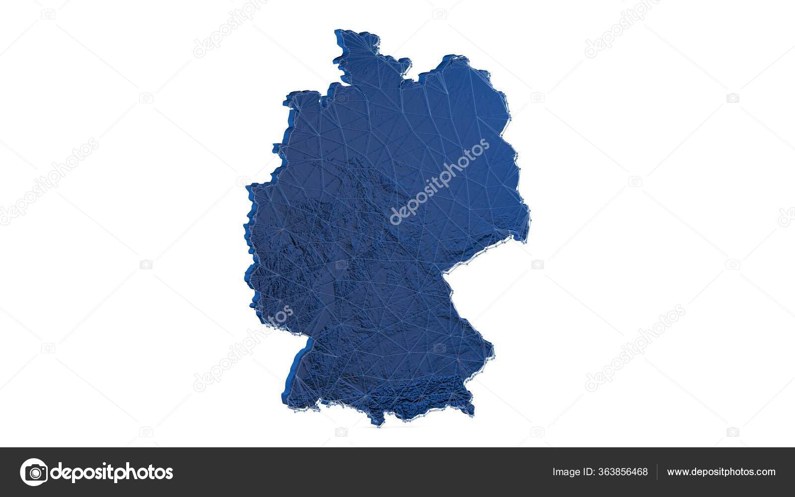 Kort Tyskland Kort Tyskland Landegrænse Med Flag Tyskland Kort Hvid ...