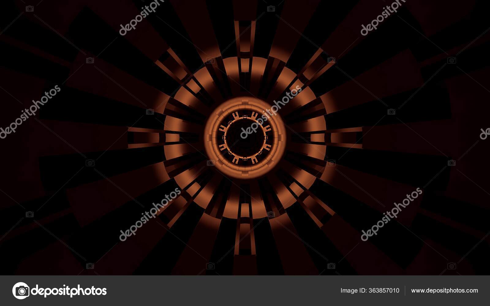Cosmic Background Golden Laser Lights Geometric Shapes — Stock Photo ...