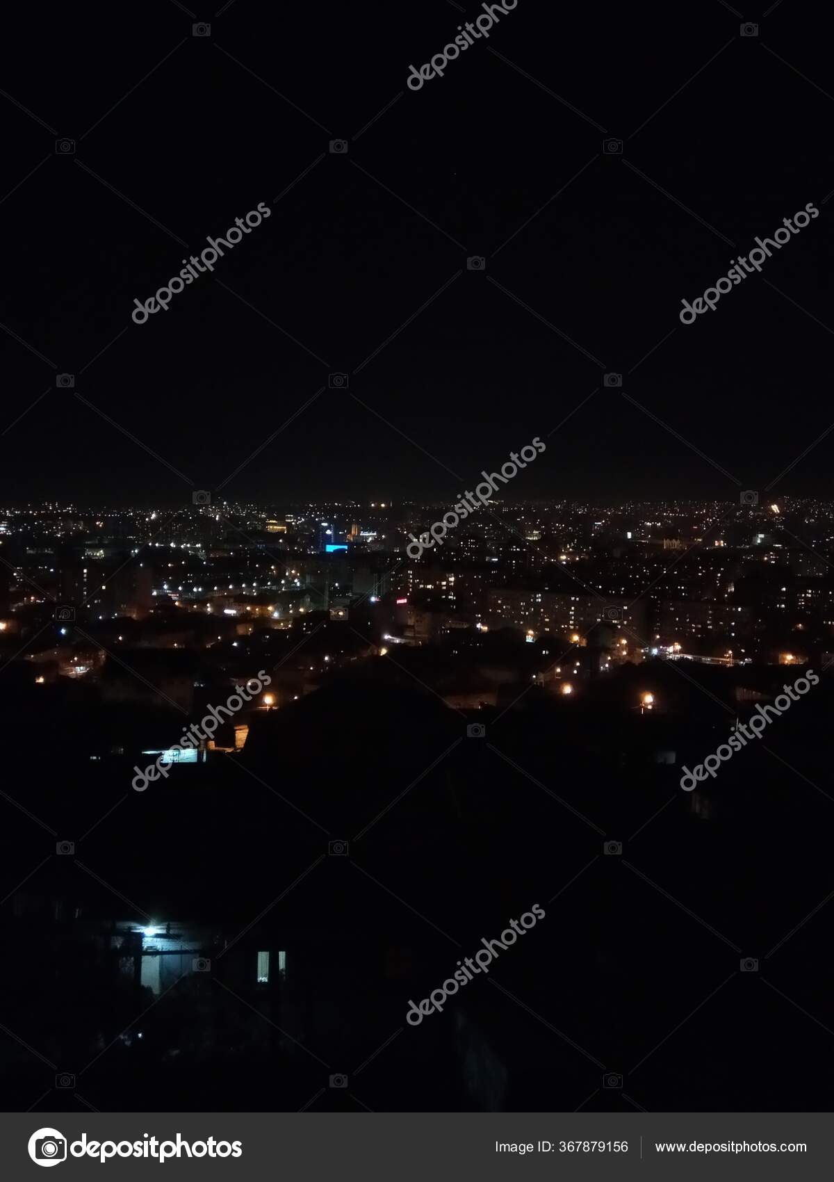 Amazing View Night Cityscape Beautiful Lighting Buildings — Stock Photo ...