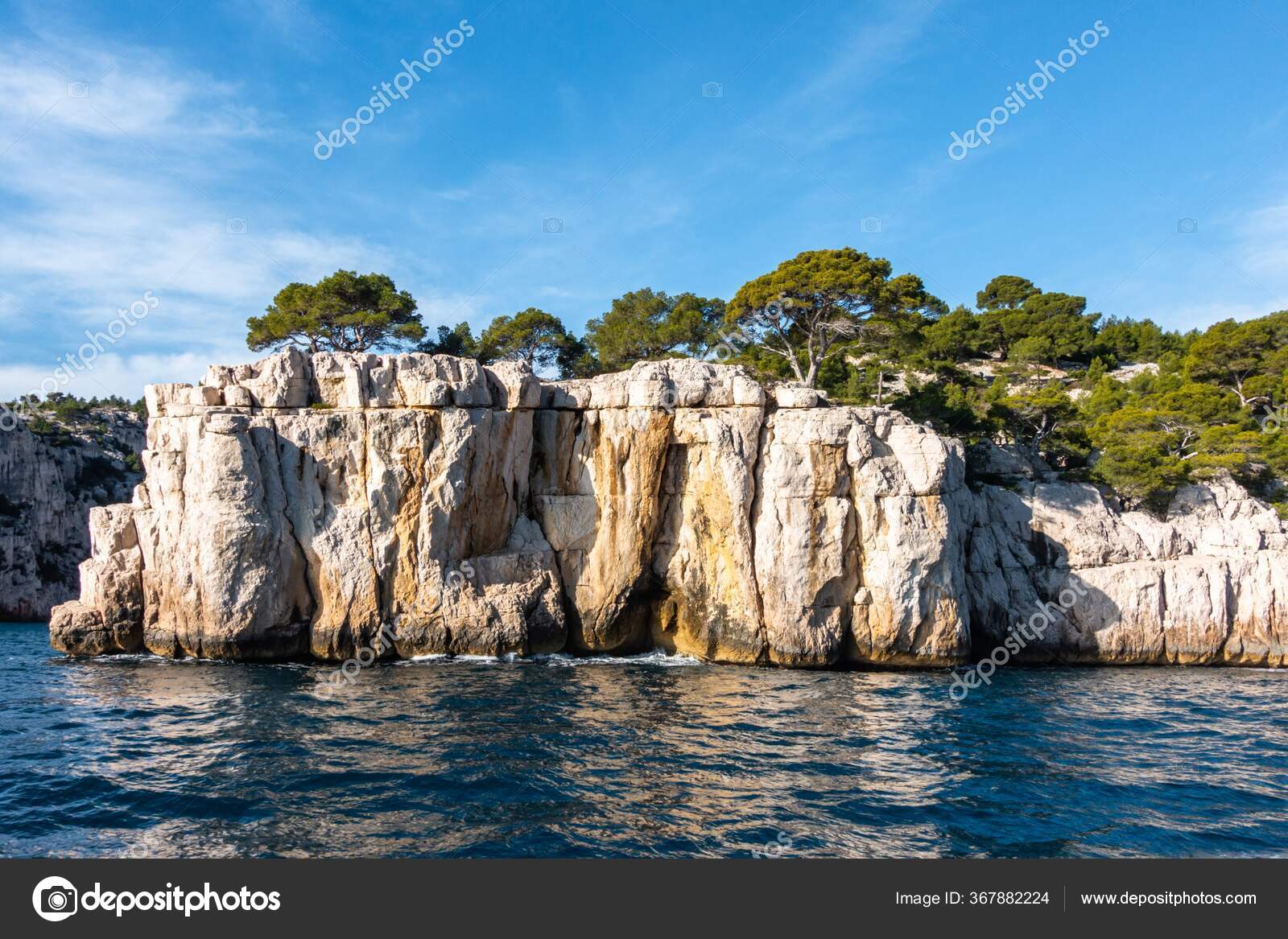 Beautiful Shot Cliffs Mediterranean Sea Calanques National Park France ...