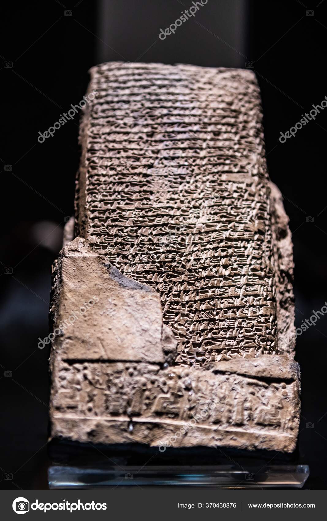 Closeup Hittite Stone Tablet Carved Ancient Alphabet Findings Anatolia ...
