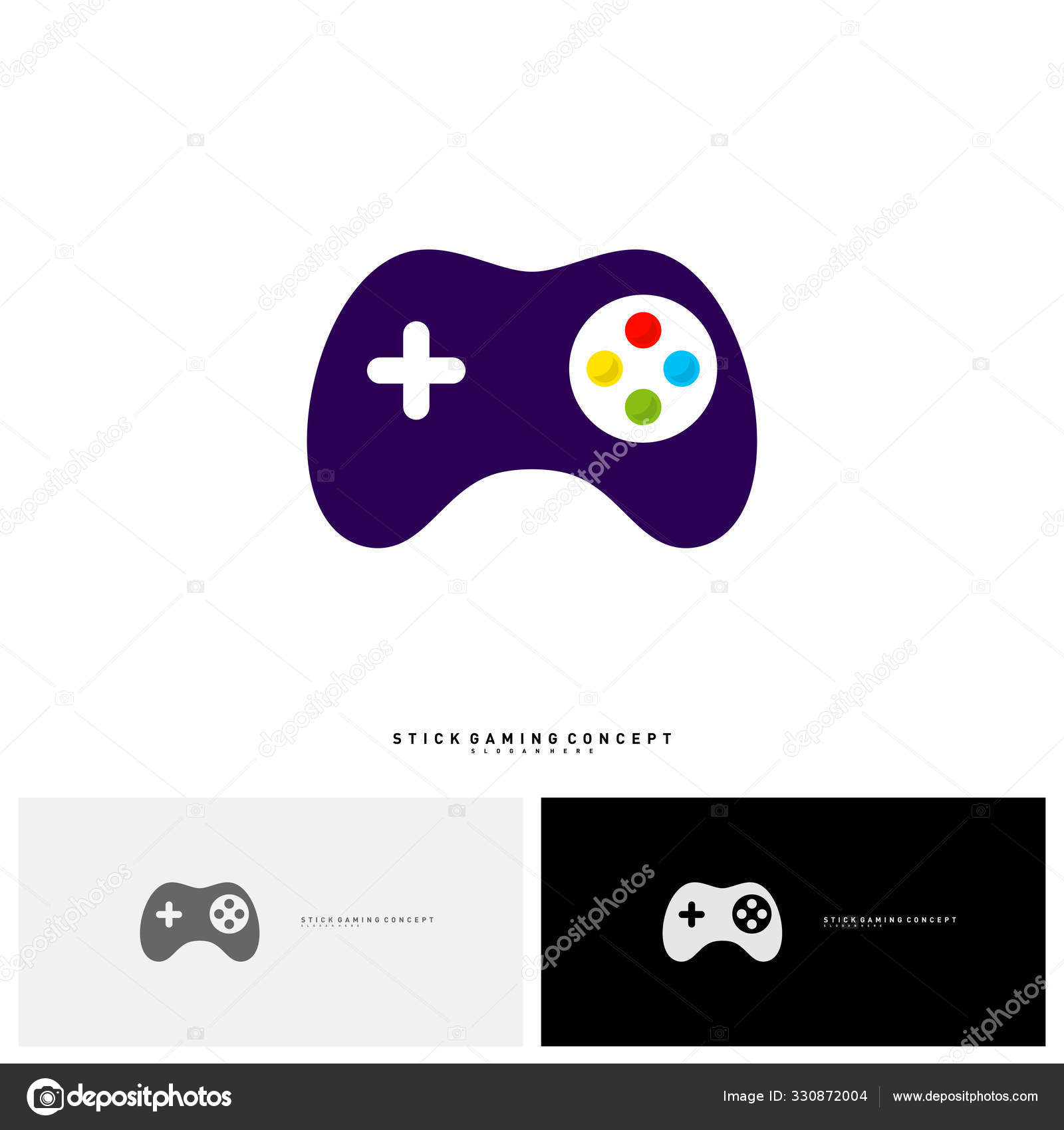 Joystick Game Logo Concept Template Design Vector. Game Planet logo ...