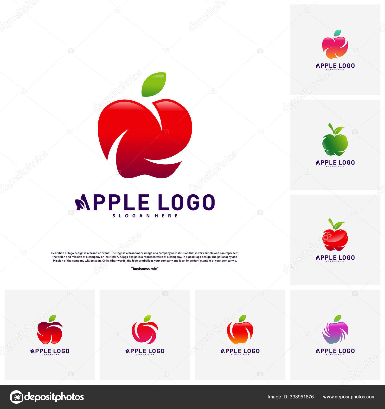 Apple Fruit Icon Vector