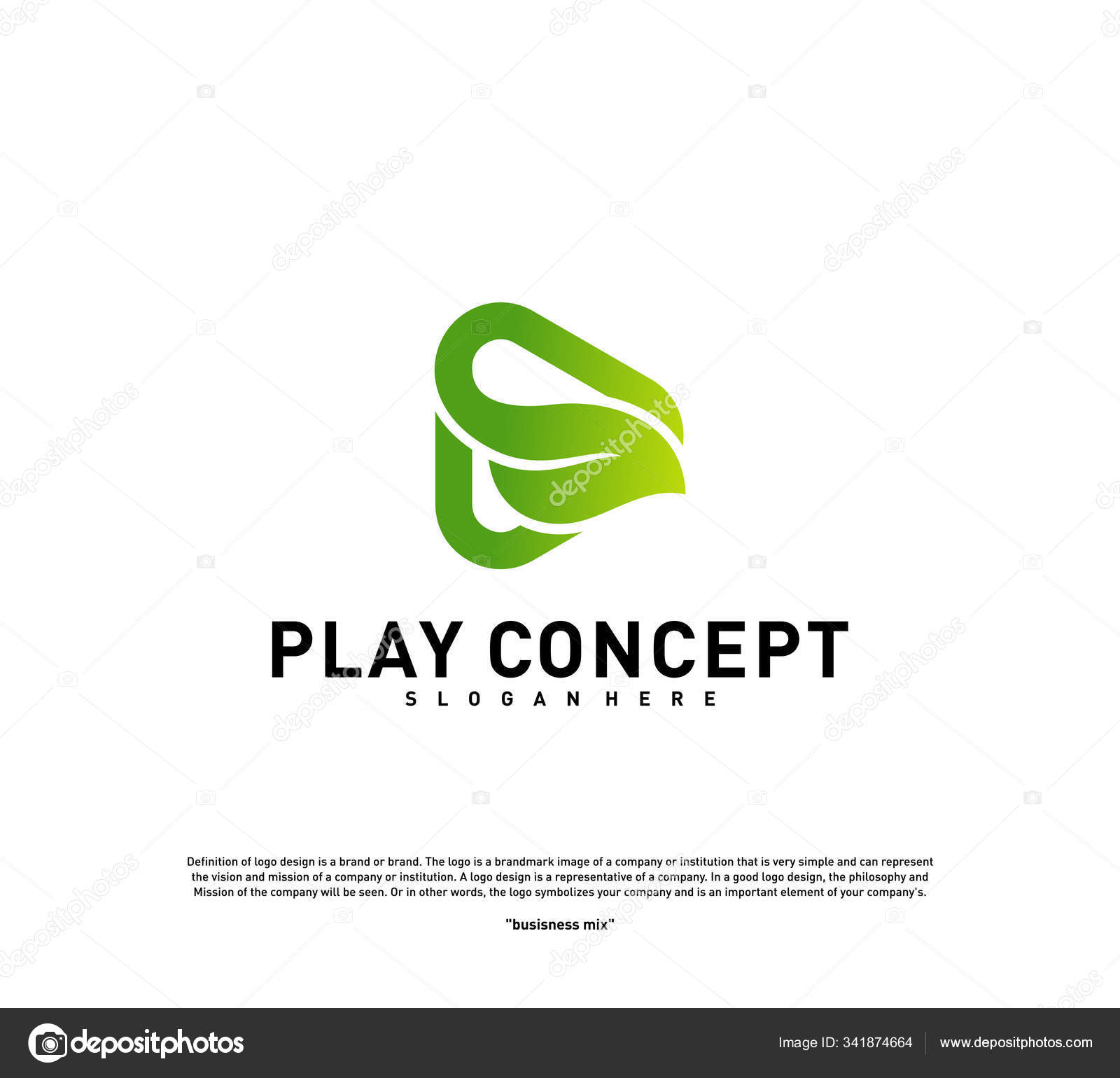Green Play logo design concept. Nature Play logo vector template ...