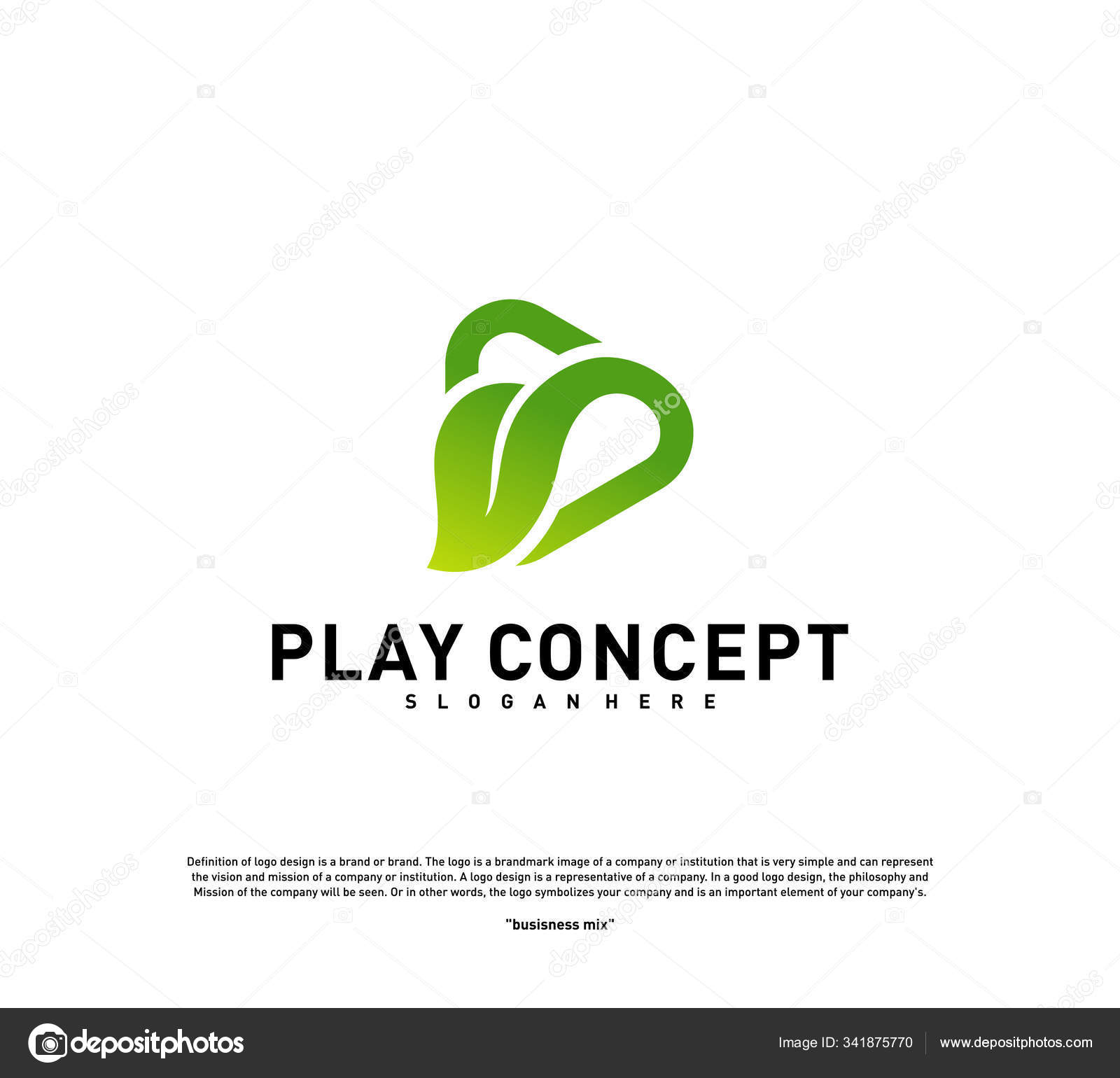 Green Play logo design concept. Nature Play logo vector template ...