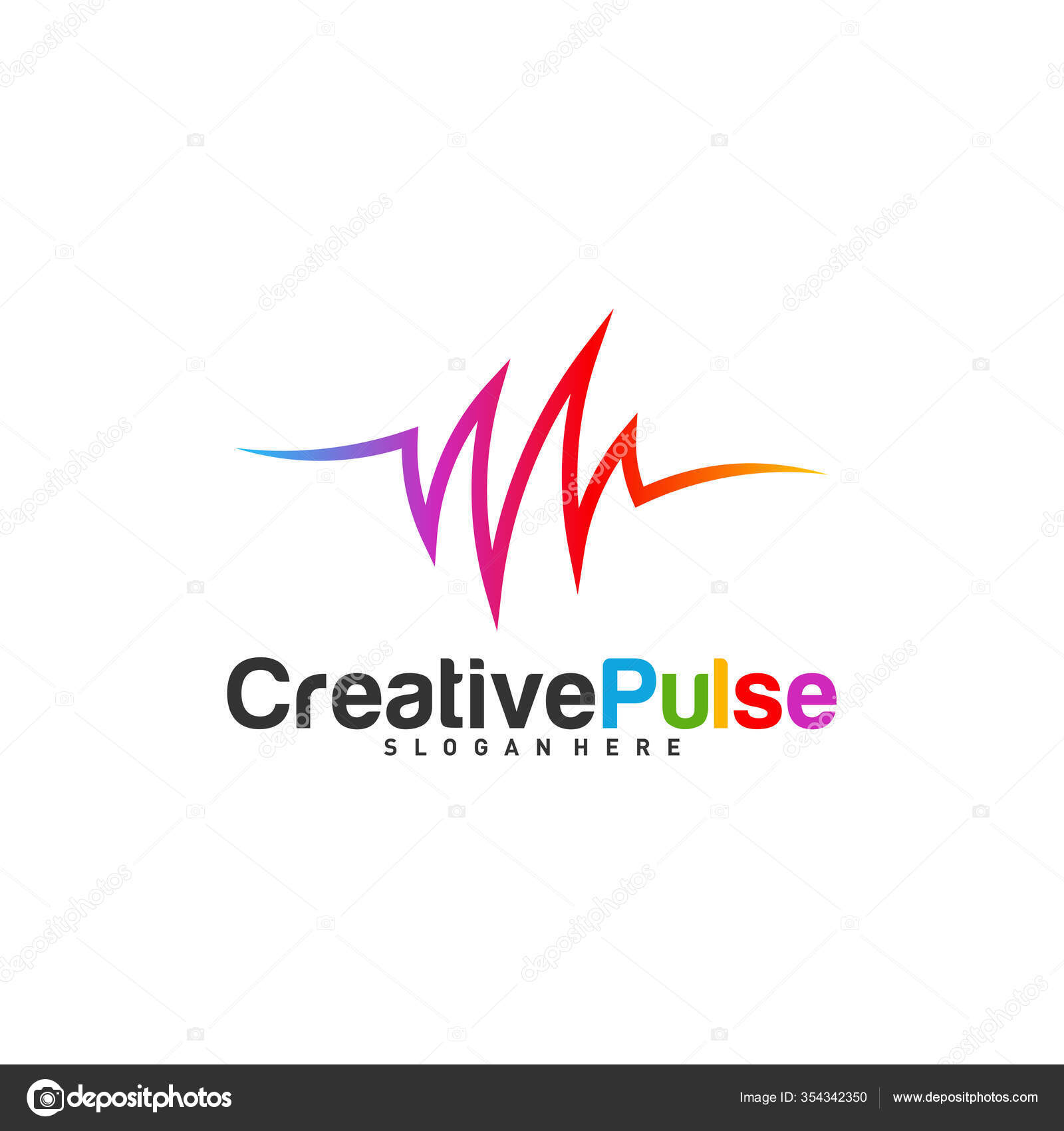 Colorful Pulse Logo Concepts Vector Pulse People Logo Design Template ...