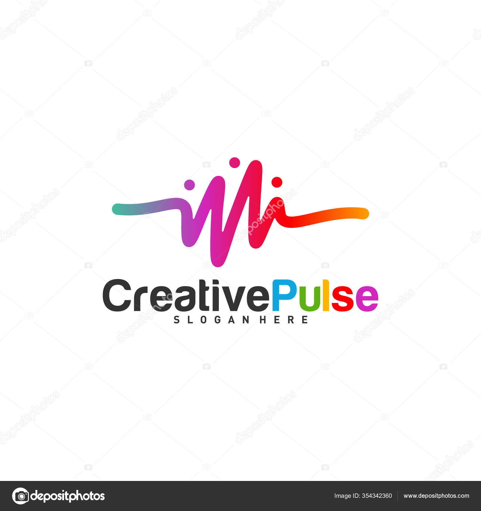 Colorful Pulse Logo Concepts Vector Pulse People Logo Design Template ...