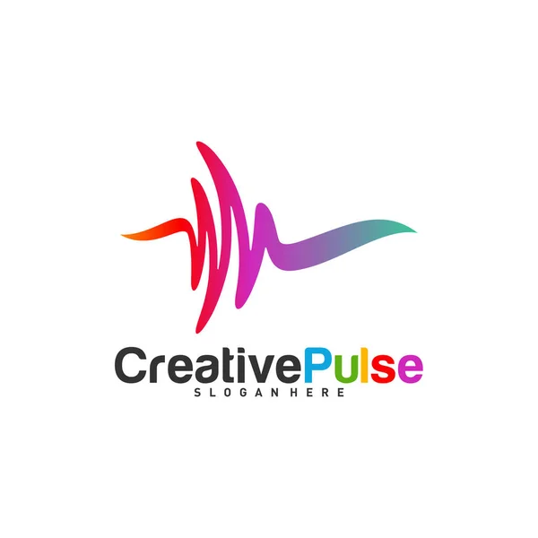 Colorful Pulse Logo Concepts Vector Pulse People Logo Design Template ...