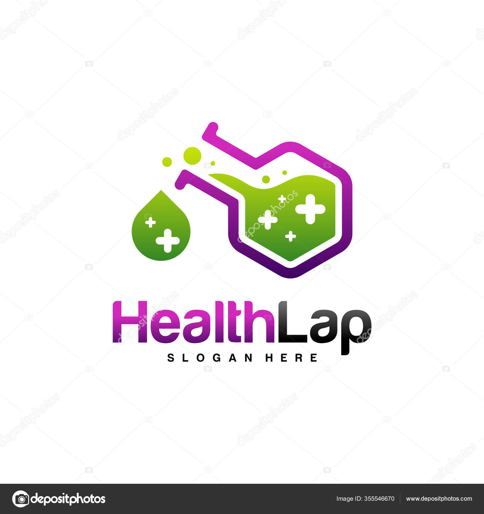 Health Lap Logo Design Concept Vector Health Logo Template Icon — Stock ...