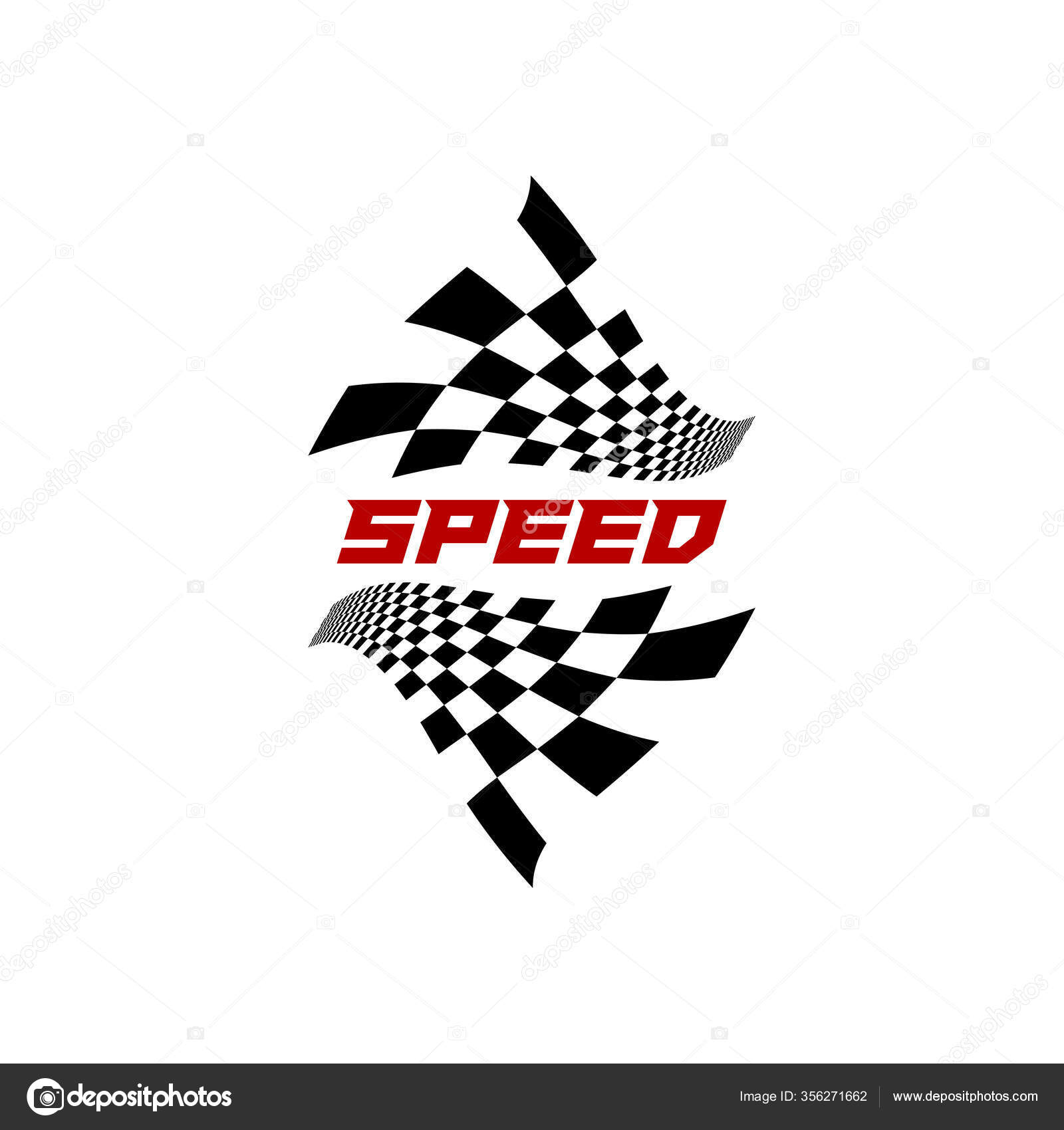 Race Flag Logo Icon Racing Logo Concept Modern Simple Design Stock ...