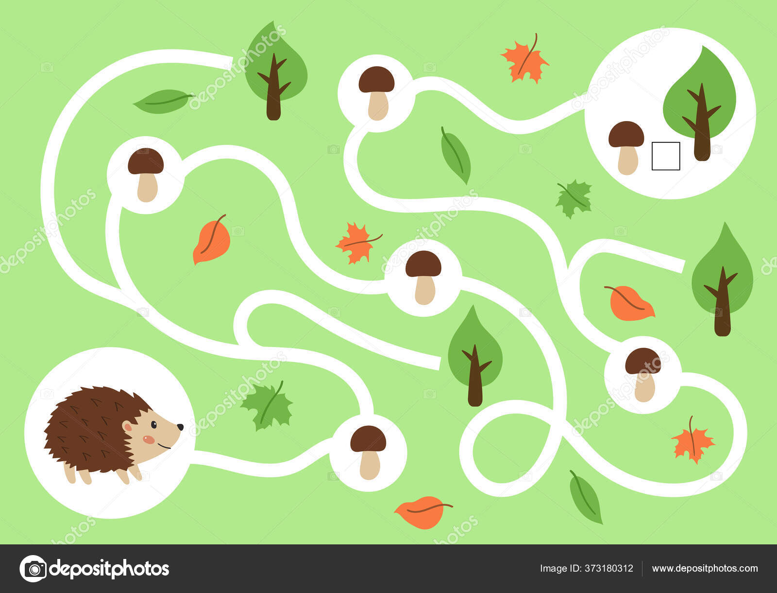 Permainan labirin pendidikan untuk anak-anak. Membantu landak menemukan ...